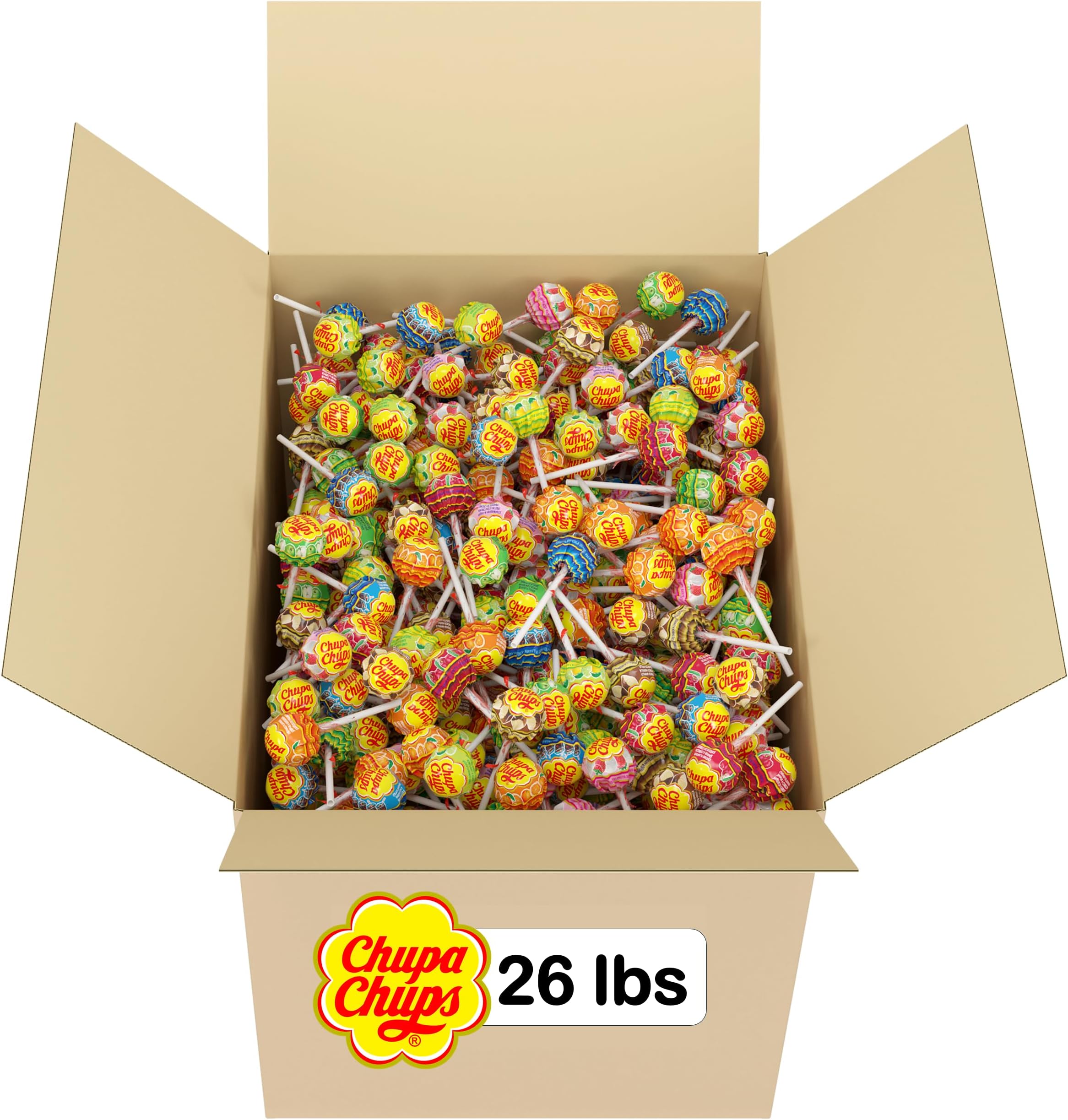 Amazon.com : Chupa Chups Classic Bulk Lollipop Assortment, 7 Flavors ...