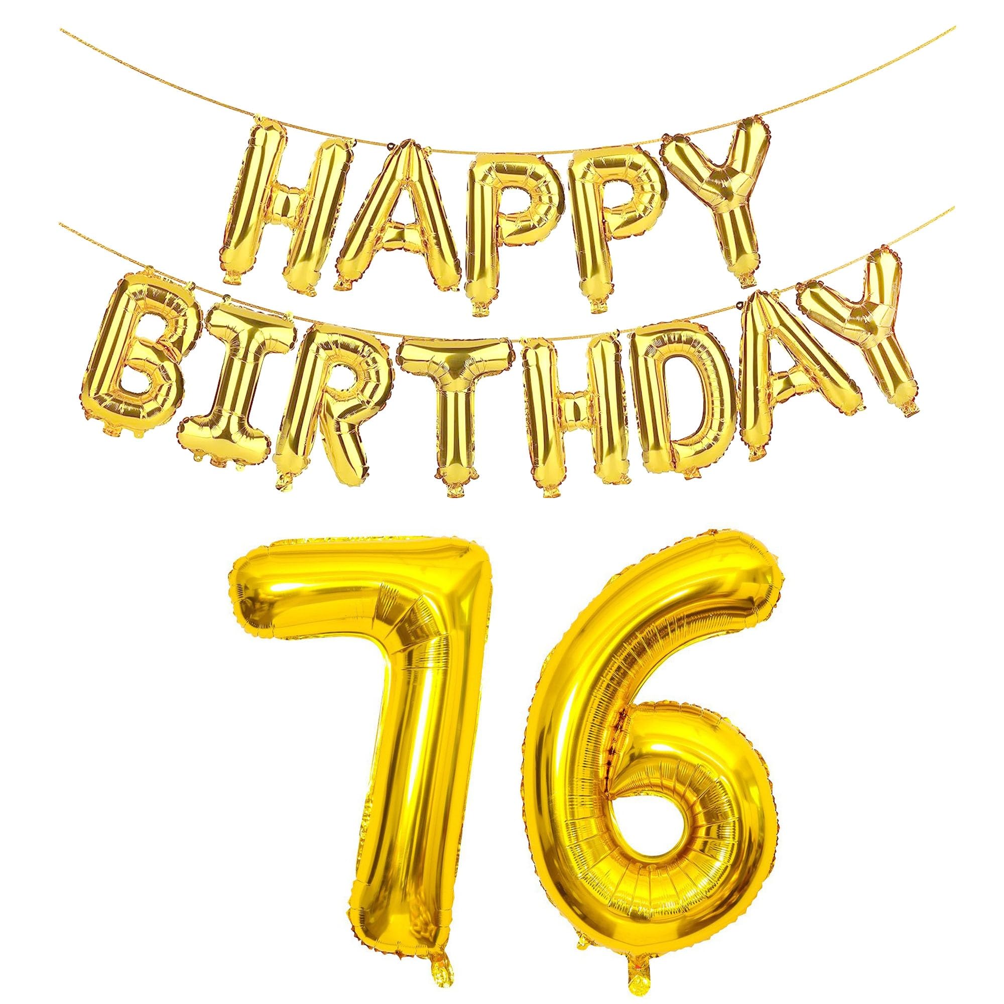 Amazon.com: SHUNTAI 76th Birthday Decorations for Men Women 76 Balloon ...