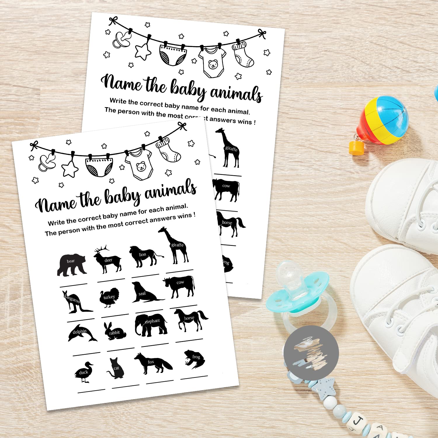 Baby Shower Bingo - Printable Gender Neutral Baby Shower Games ...