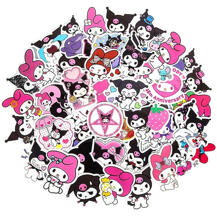 Buy Kuromi and My Melody Stickers Pack| 50pcs Cute My Melody Kuromi ...