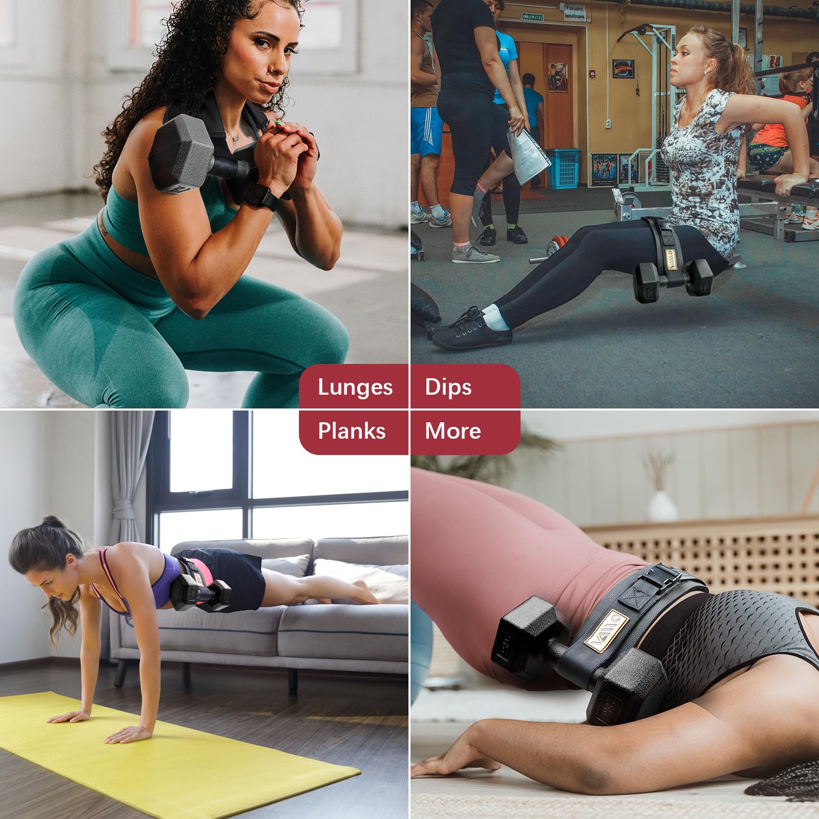 Snapklik.com : Hip Thrust Belt For Dumbbells Kettlebells,Hip Belt Pad ...