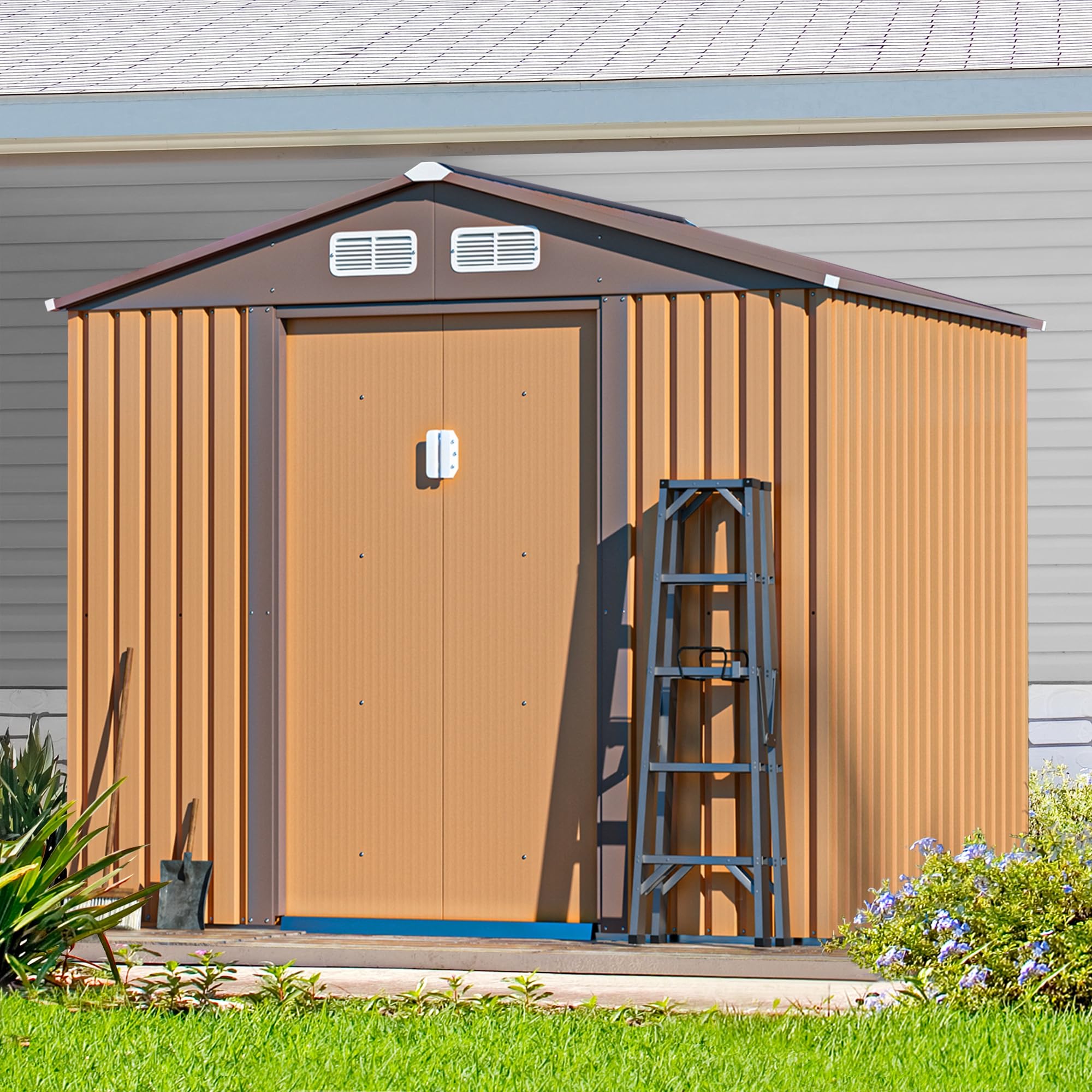 Snapklik.com : JAXPETY Sheds & Outdoor Storage 6x8 FT Garden Shed Tool ...