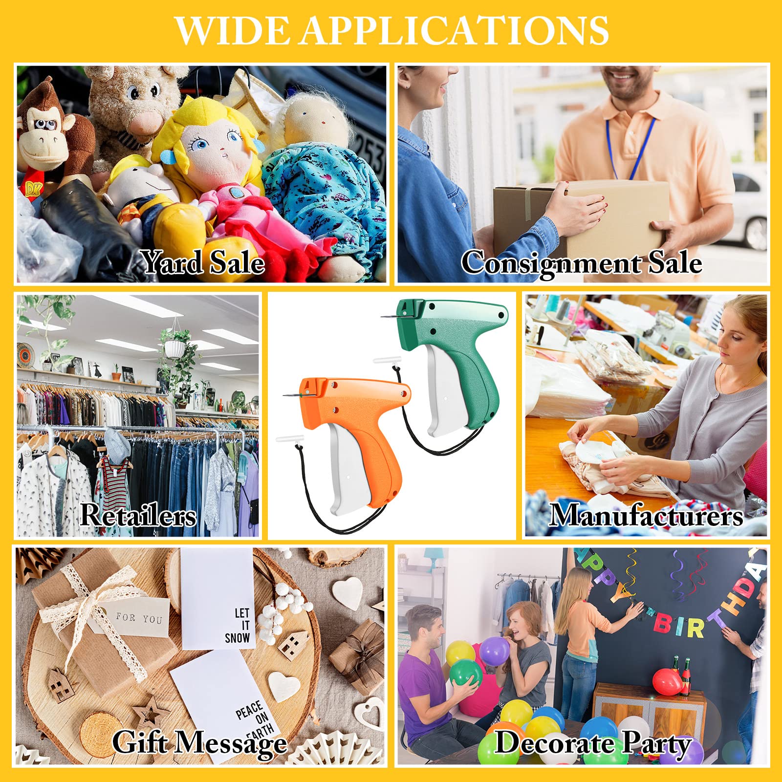 Snapklik.com : 6 Pack Tagging Guns For Clothing Retail Price Tag ...