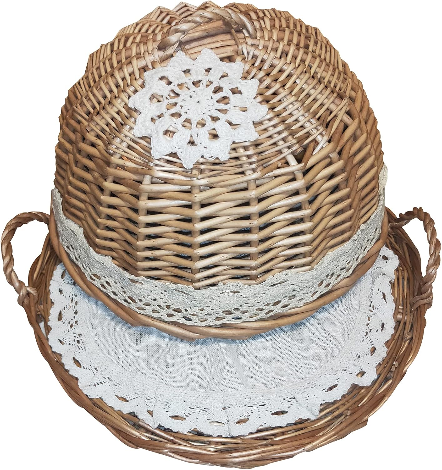 Coralpearl Rattan Wicker Woven Food Dome Lid Cover Anti Flies Bugs and ...