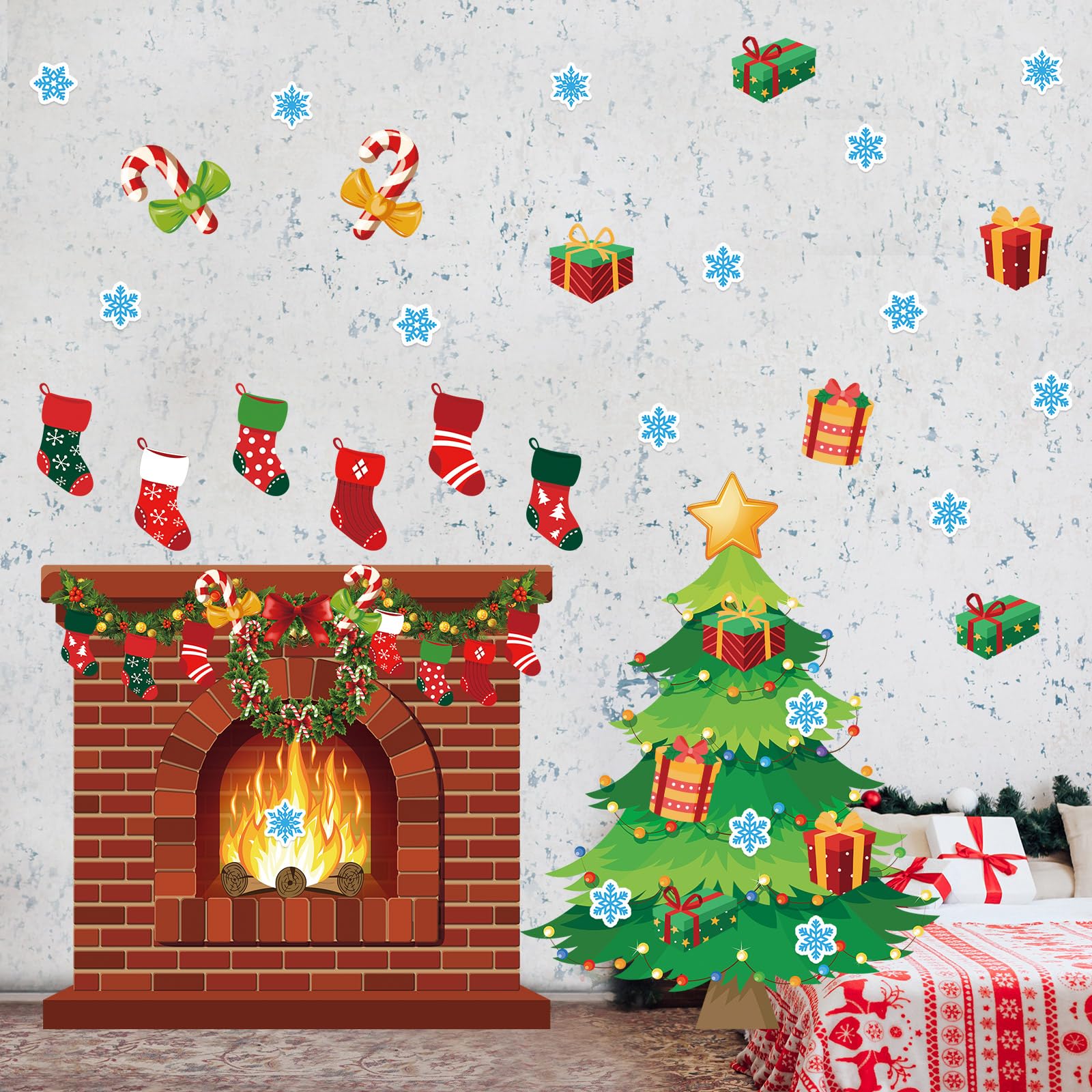 Christmas Fireplace Bulletin Board Amazon.com: Christmas Bulletin