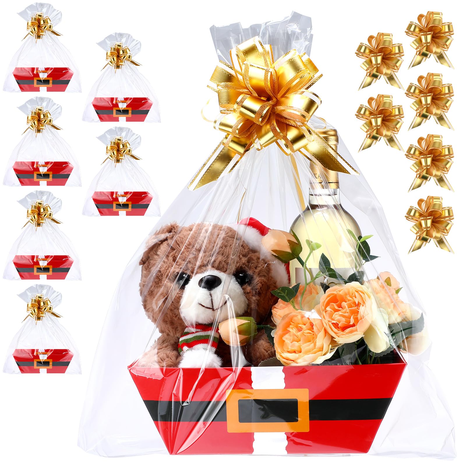 Amazon.com: Tioncy 22 Pack Christmas Basket for Gifts Empty Including 6 ...