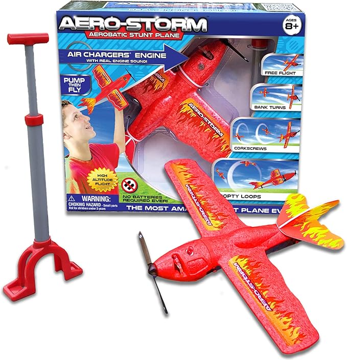 Amazon.com: Top Secret Toys Aero-Storm Aerobatic Toy Stunt Plane (Red ...