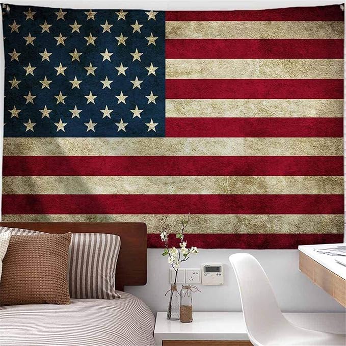 Amazon.com: PROCIDA American Flag Tapestry Wall Hanging Vintage Retro ...