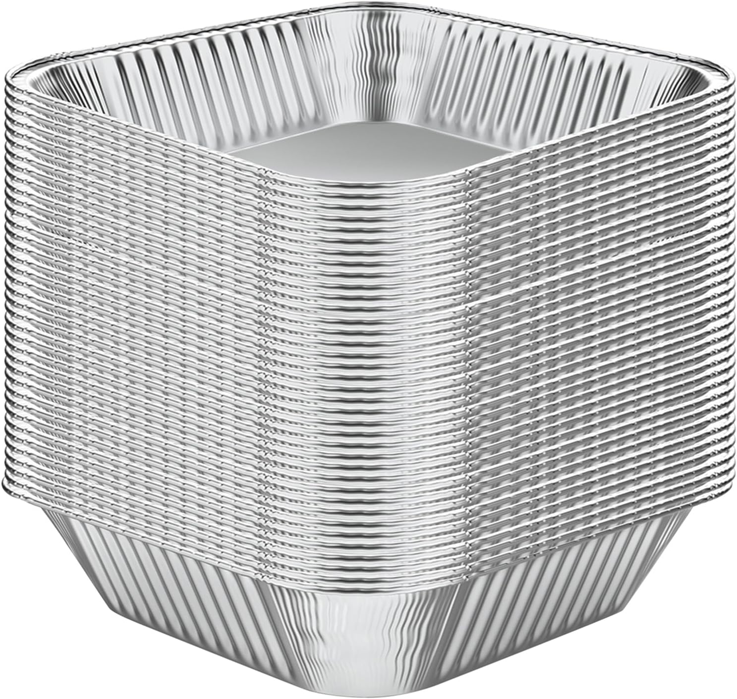 Amazon.com: WANBAO 50 Pcs Disposable Aluminum Tin Foil Baking Pans ...