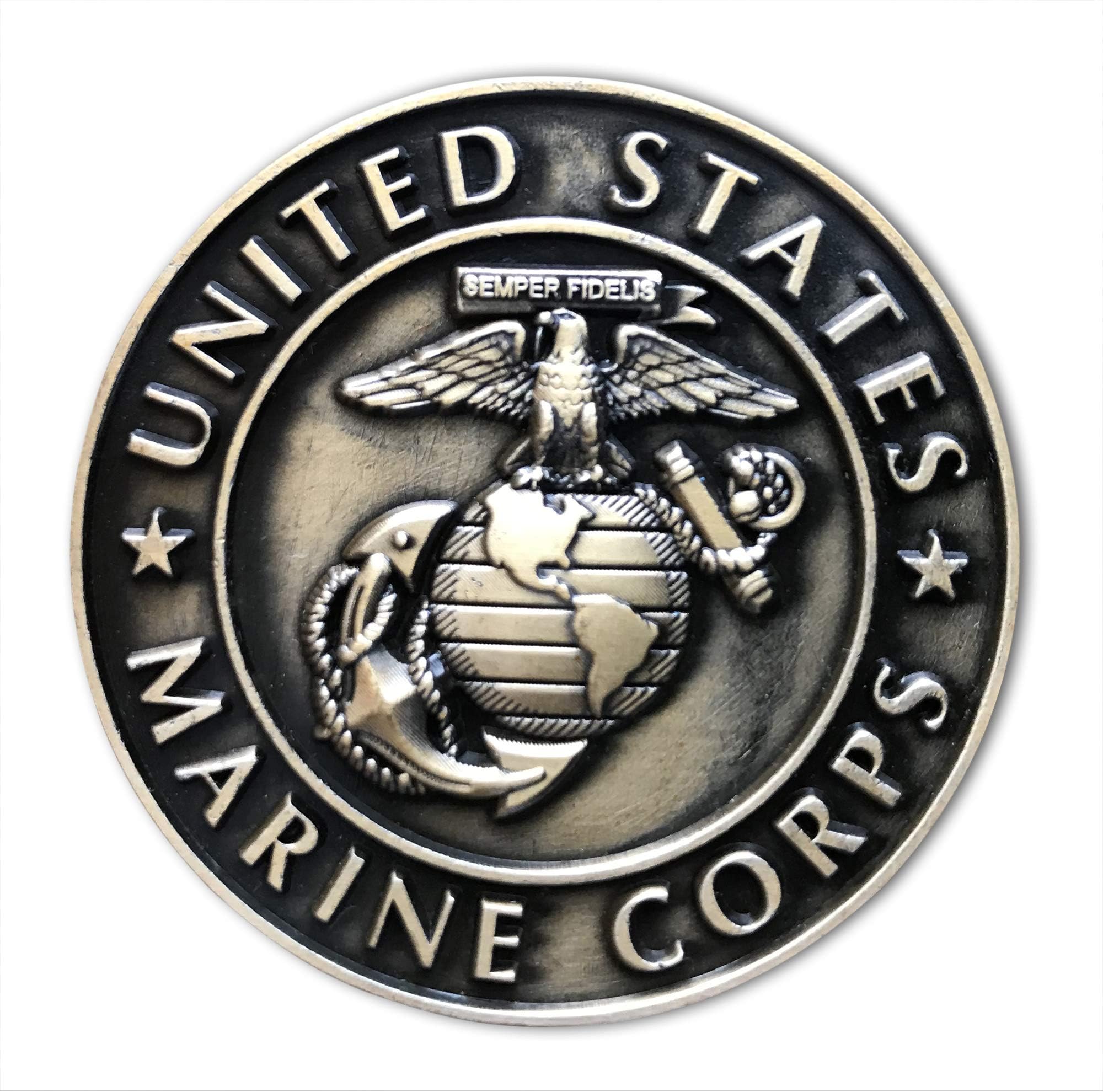 Amazon.com: USMC Officer Round Emblem Magnet 4"x4" Marine Corps Semper ...