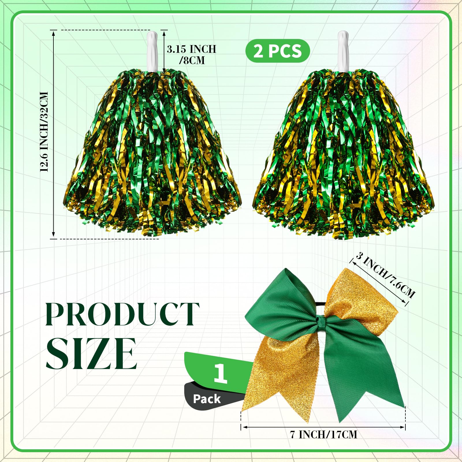 Snapklik.com : Hanaive 3 Pcs Cheerleading Pom Poms And Large ...