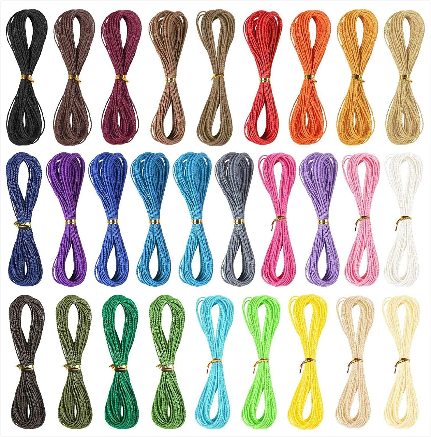 Amazon.com: 1mm Polyester Waxed Cord String Macrame Bracelet Thread for ...