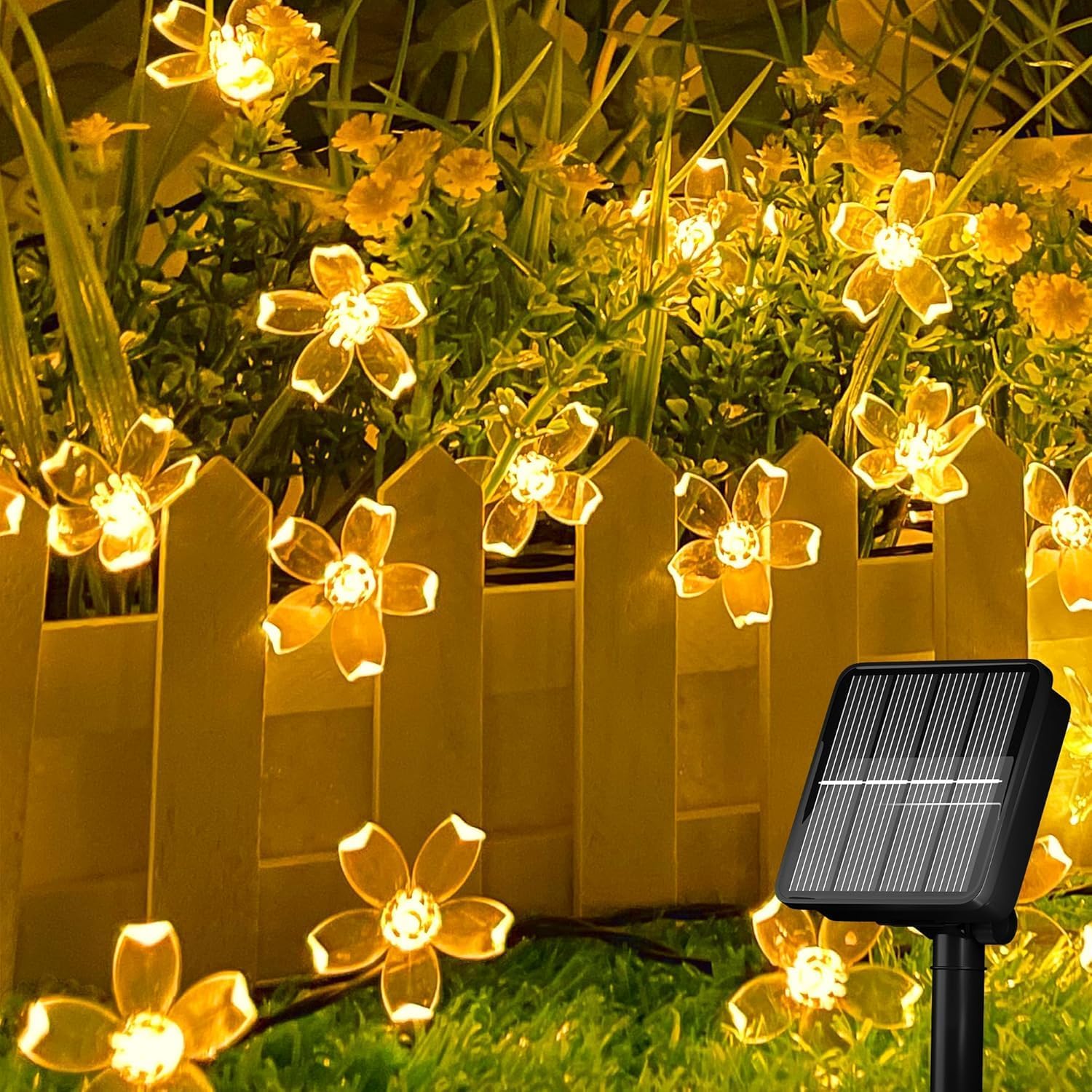 Quace Solar Light 100 Pc Yellow LED Festival Fairy String Light Diwali ...