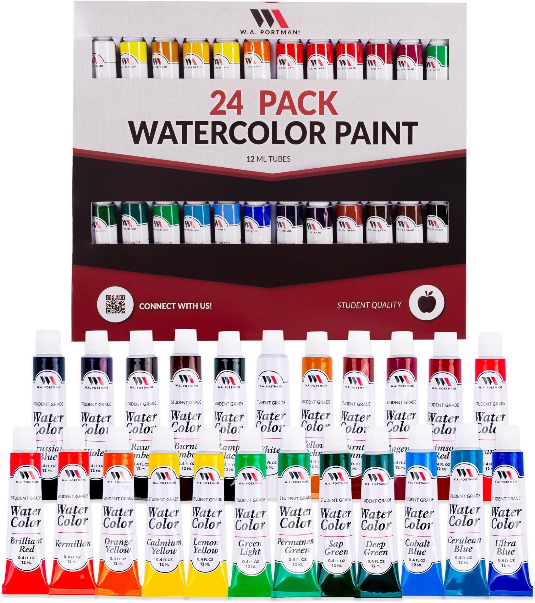 Amazon.com: ShinHan Professional Watercolor Paint 7.5ml Tubes 24 Color ...