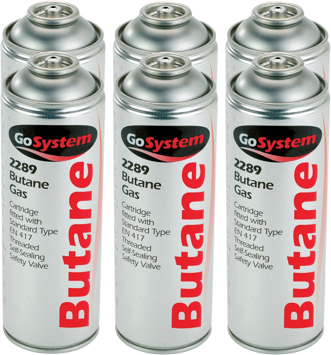 GoSystem 2289 Butane Gas Cartridge 277g 482ml - 6 Pack : Amazon.co.uk ...