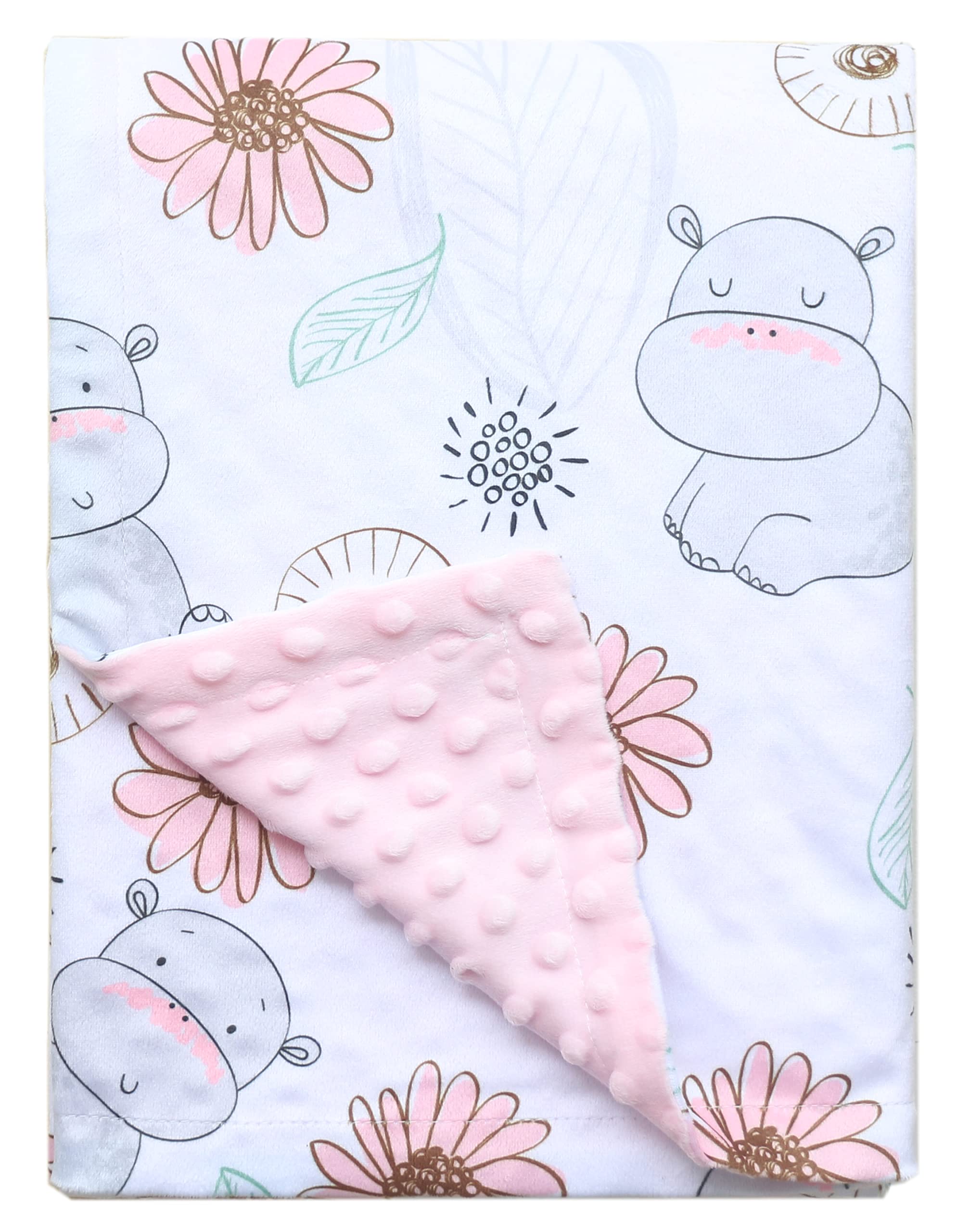 order online store Pink + Teal Floral Minky Baby Blanket, Minky blanket ...