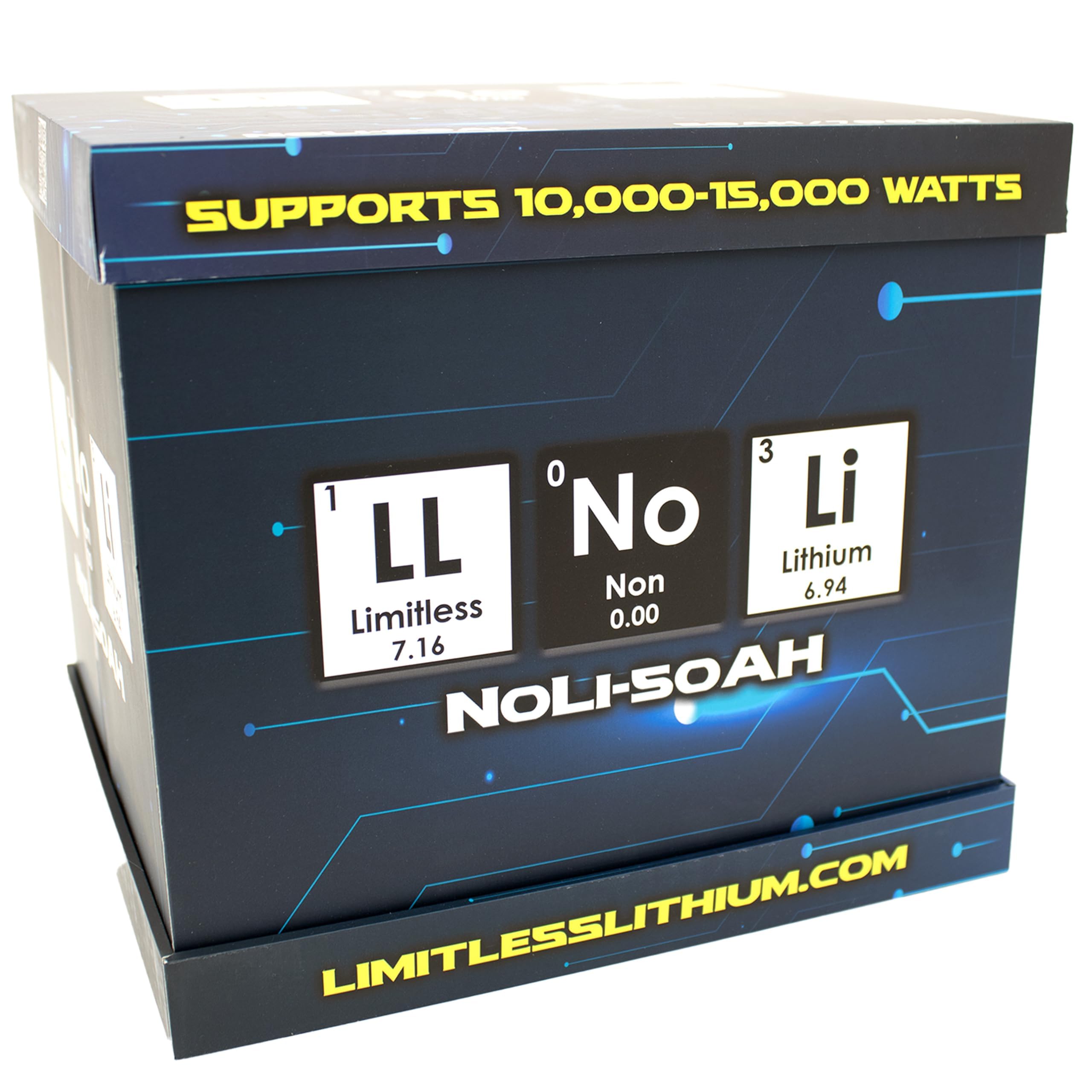 Amazon.com: Limitless Lithium NoLi Sodium 50AH Battery Up to 13,000W ...