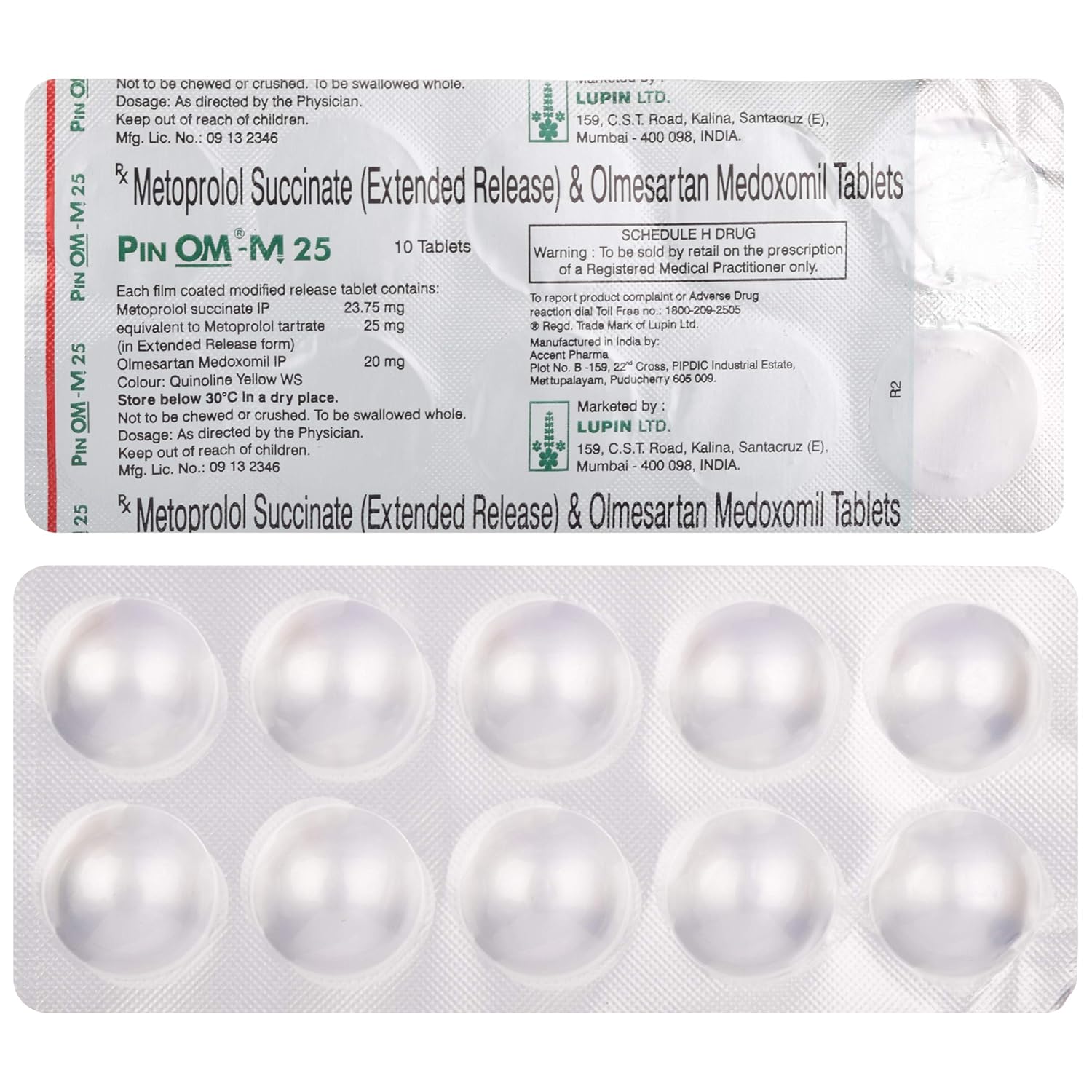 Pinom M 25 - Strip of 10 Tablets : Amazon.in: Health & Personal Care