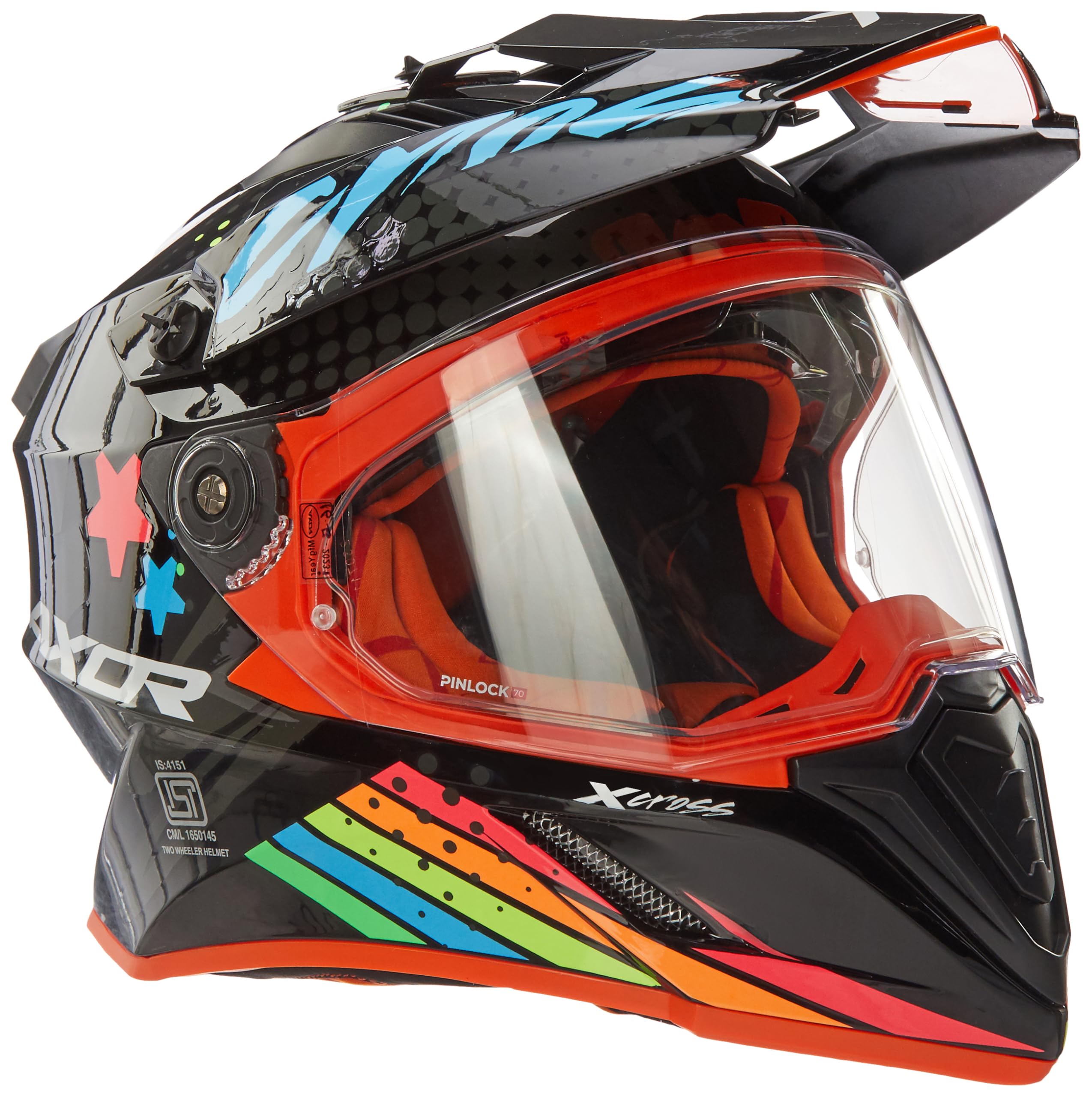 Axor X Cross X2 ISI ECE DOT Certified Full Face Dual Sport Peak Off ...