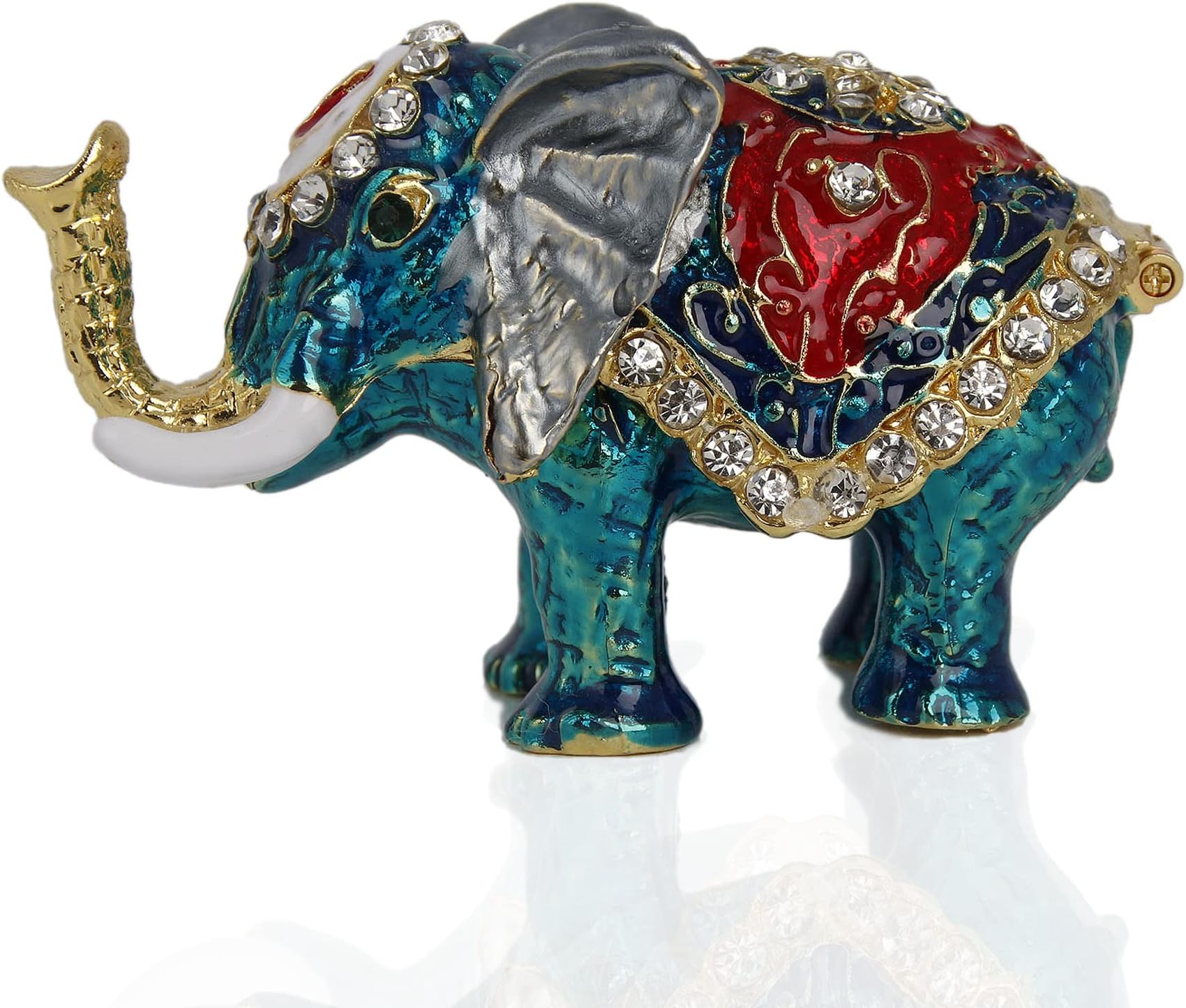 Amazon.com: Waltz&F Pink lovely elephant Hand-Painted Trinket Box ...
