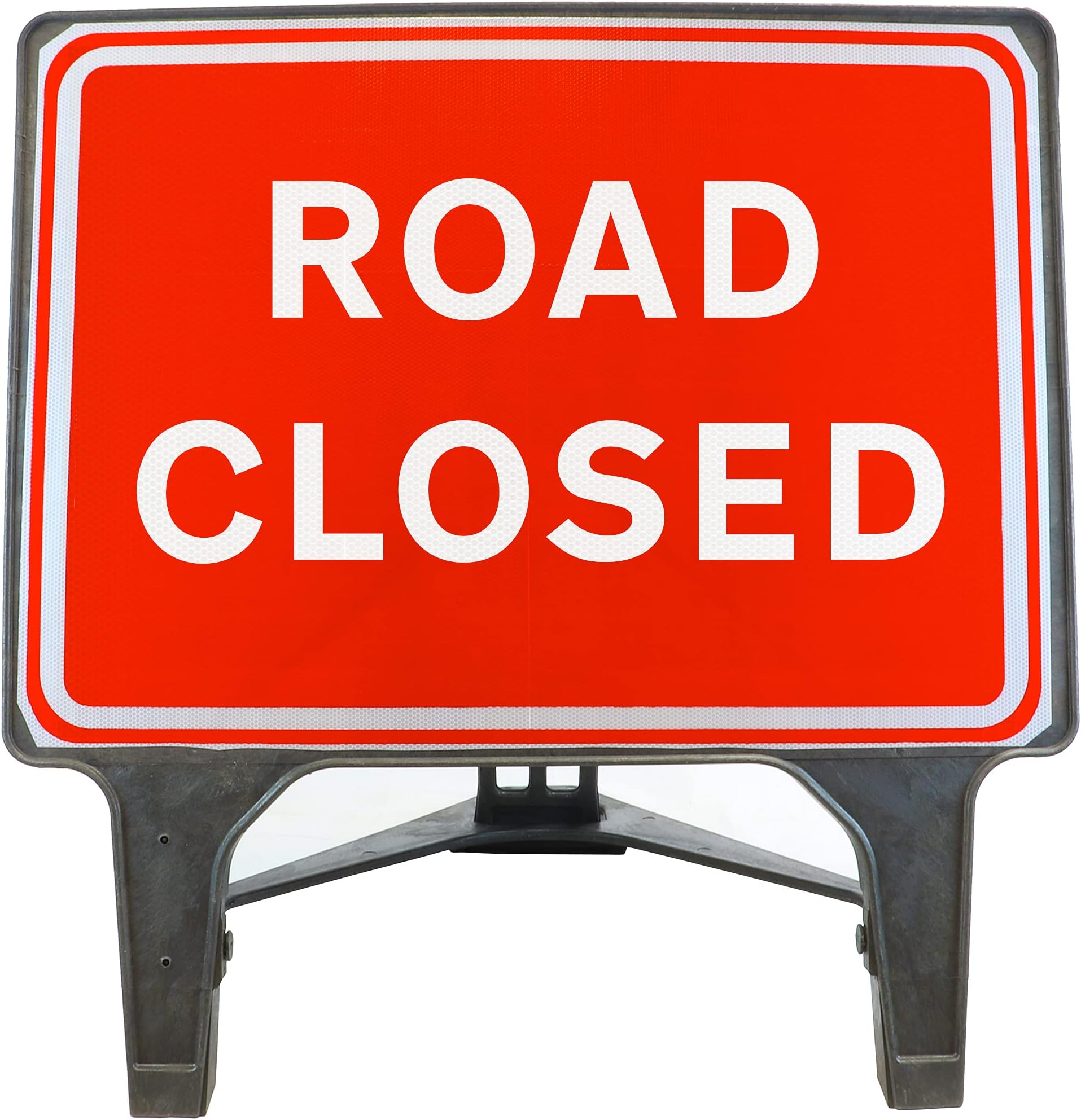 Road Closed 1050x750mm Road Sign - Plastic Temporary Road Street ...