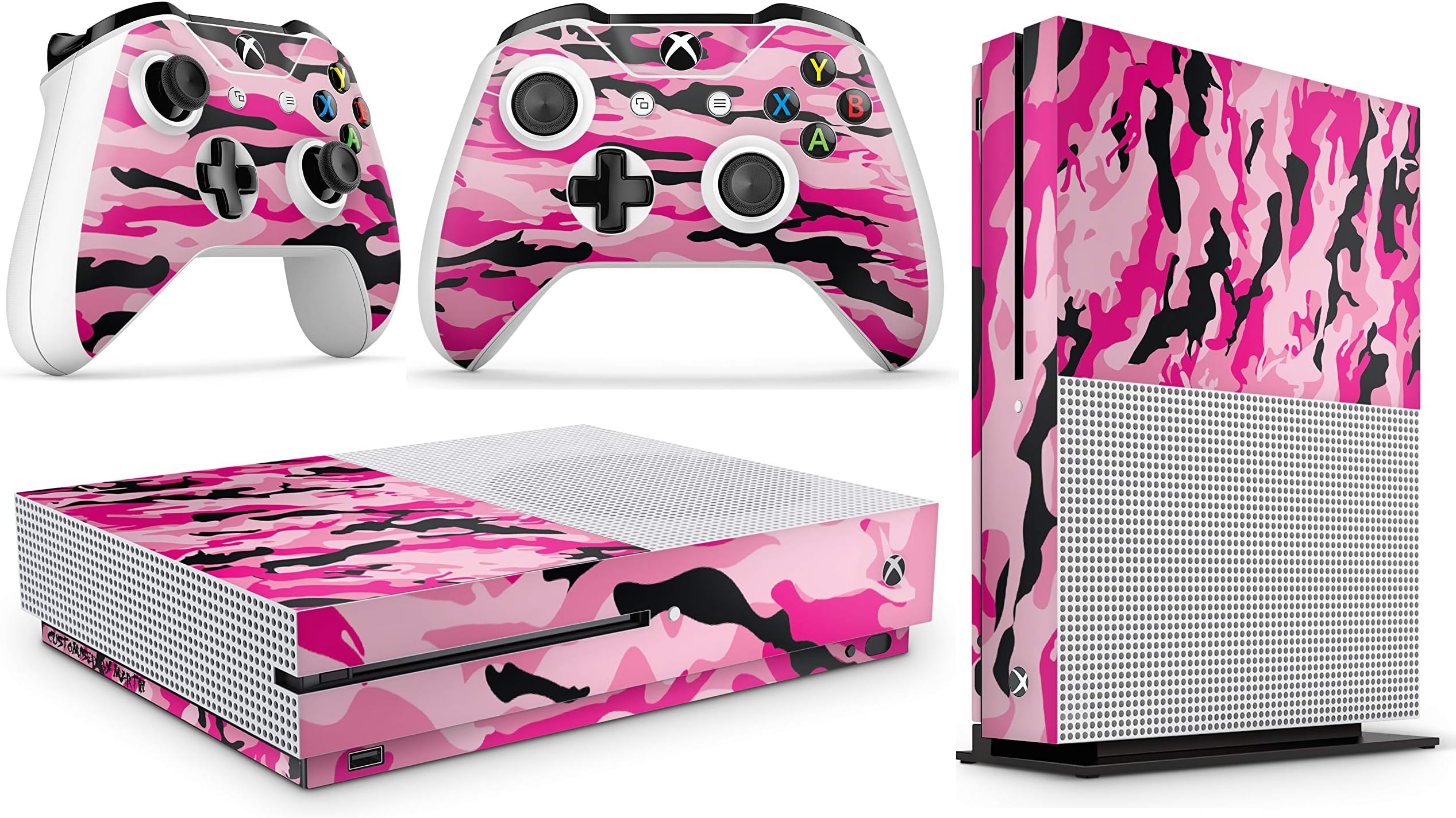 Amazon.com: giZmoZ n gadgetZ Xbox One S Pink CAMO Console Skin Decal ...