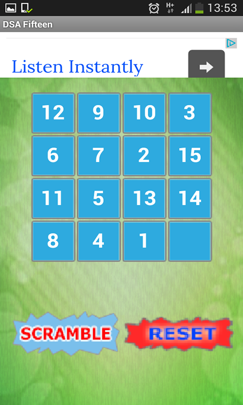 DSA Fifteen Puzzle Simulator - App on Amazon Appstore