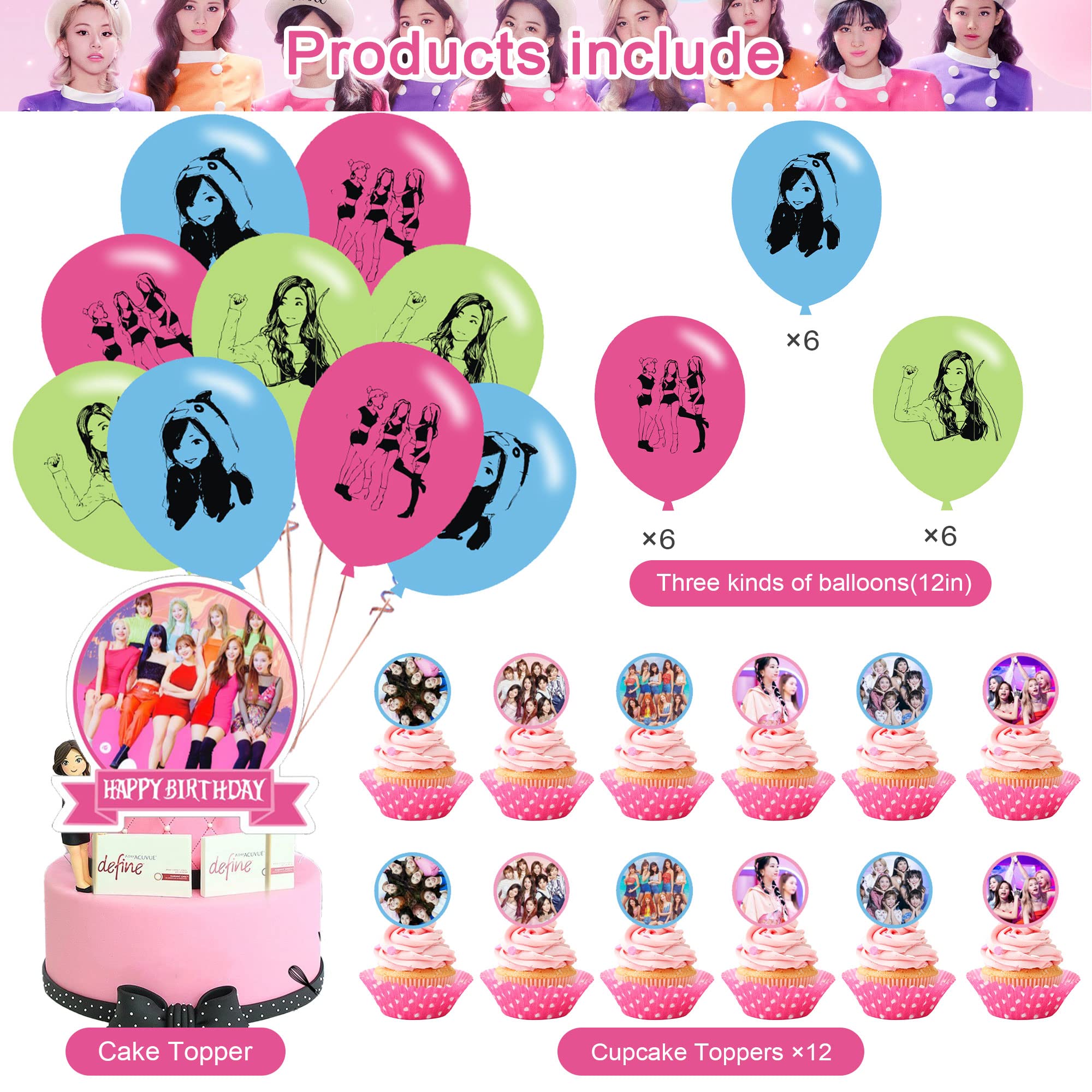 Twice kpop Party Decorations,Birthday Party Supplies For Twice kpop ...