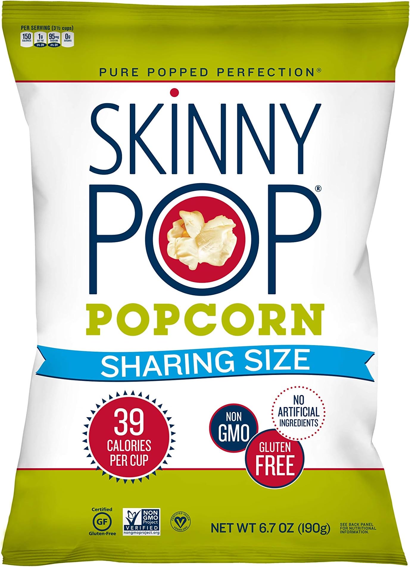 Amazon.com: SkinnyPop Original Popcorn, Gluten Free, Vegan Popcorn, Non ...