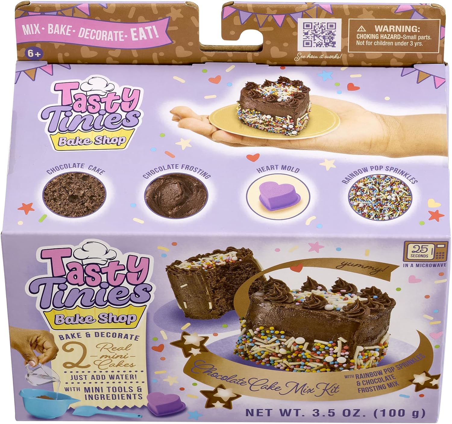 Amazon.com: Goliath Tasty Tinies Bake Shop Chocolate Cake Mix Kit with ...