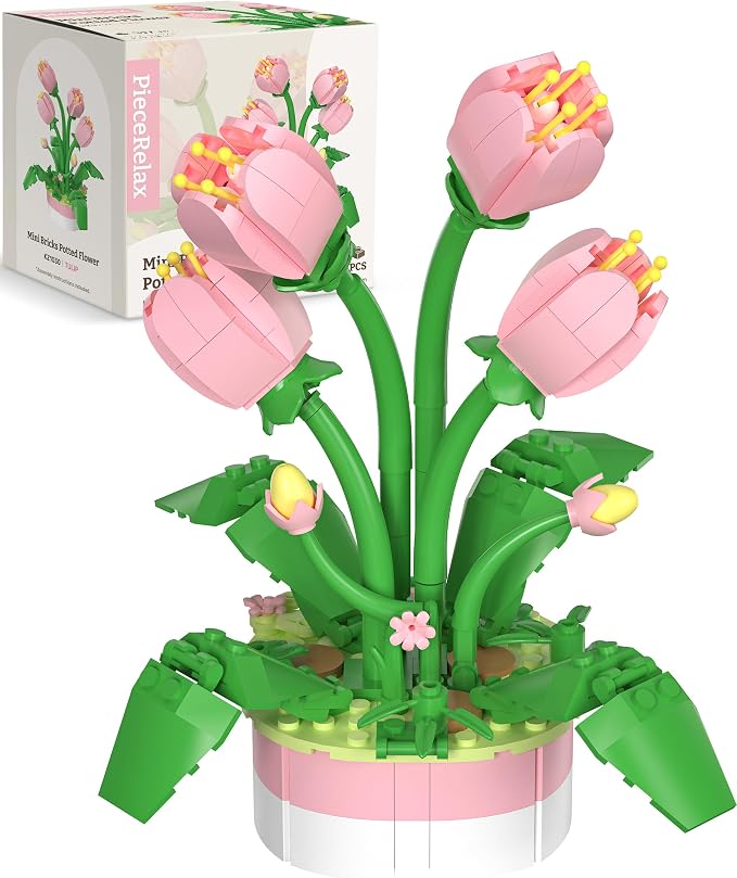 PieceRelax Flower Bouquet Building Decoration Set - Artificial Flowers ...