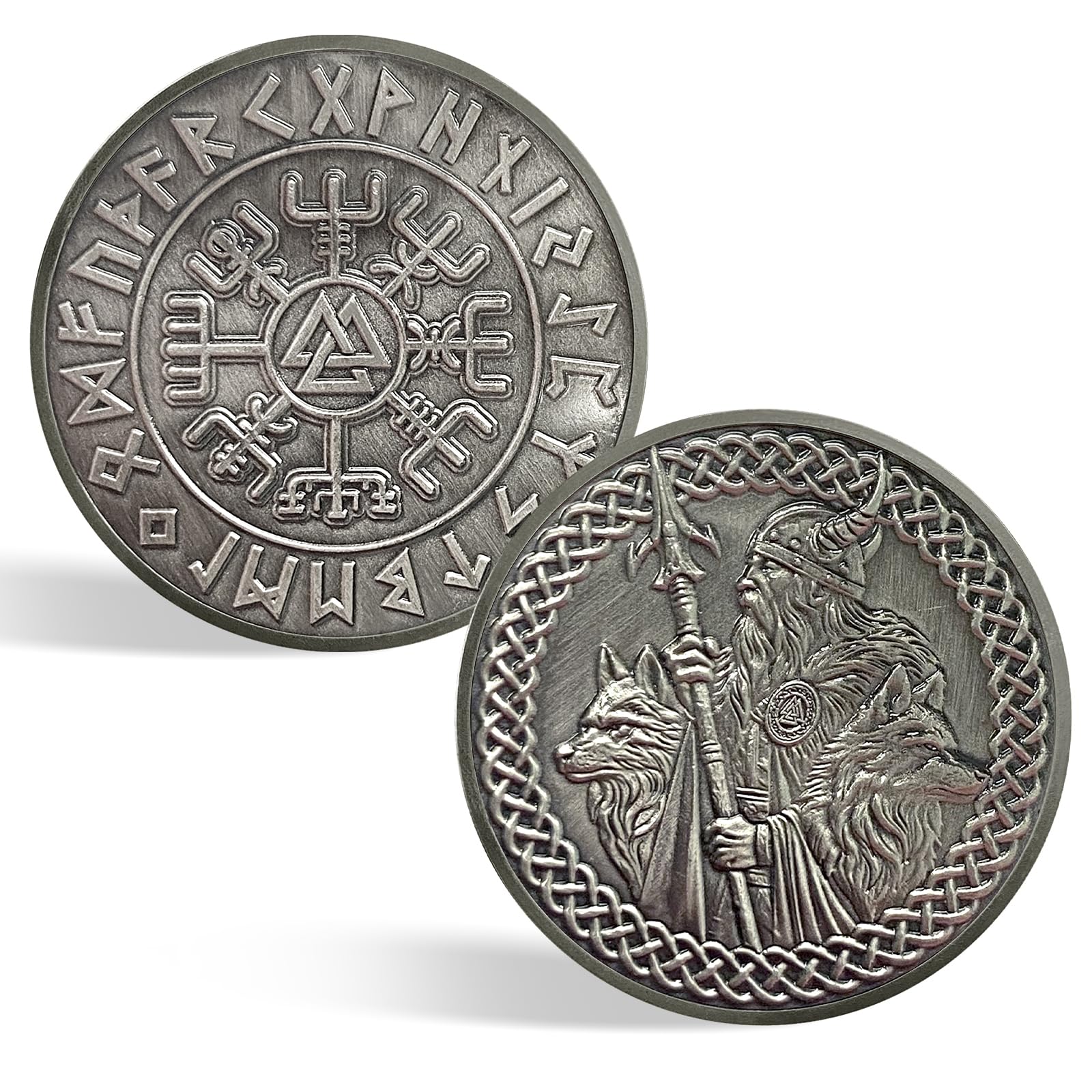Amazon.com : CHURYUML Viking Coins Norse Odin Coin Vikings Vegvisir ...