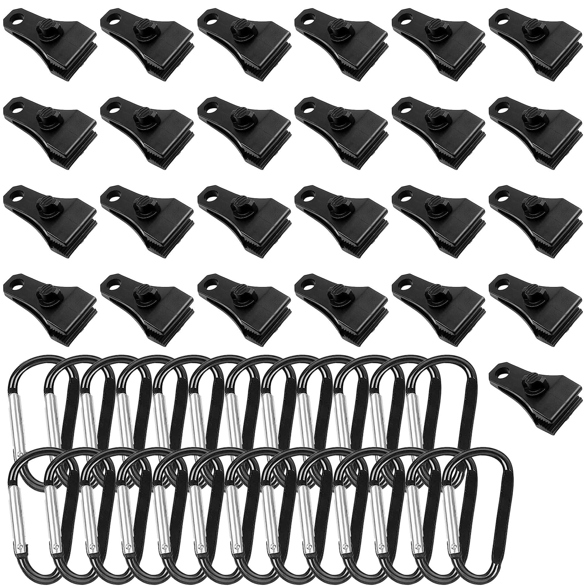 Amazon.com: 25C PCs Large Tarp Clips Heavy Duty Lock Grip and D-Shaped ...