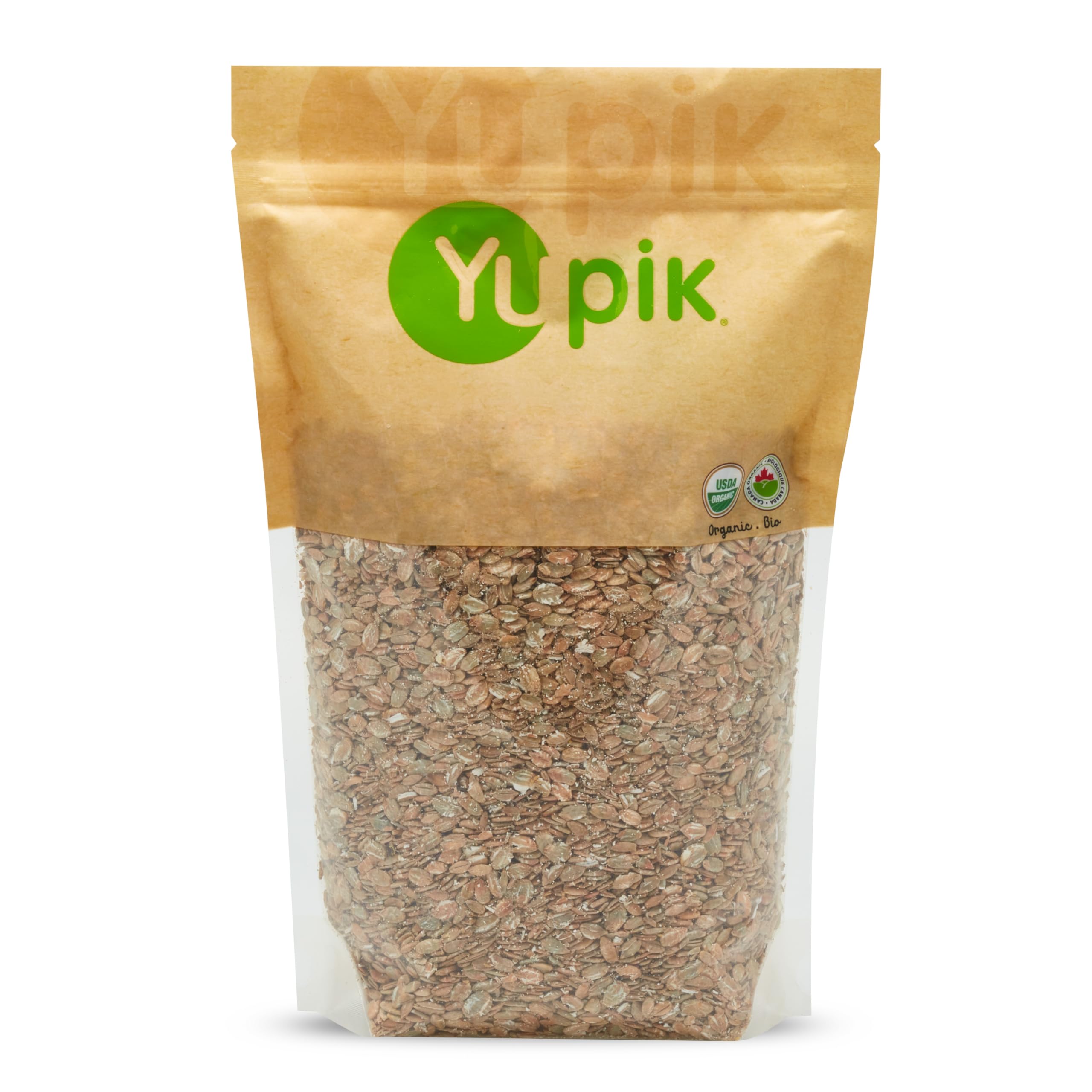 Yupik Organic Rye Flakes, 1 kg, Non-GMO, Vegan, Kosher, Raw, Made from ...