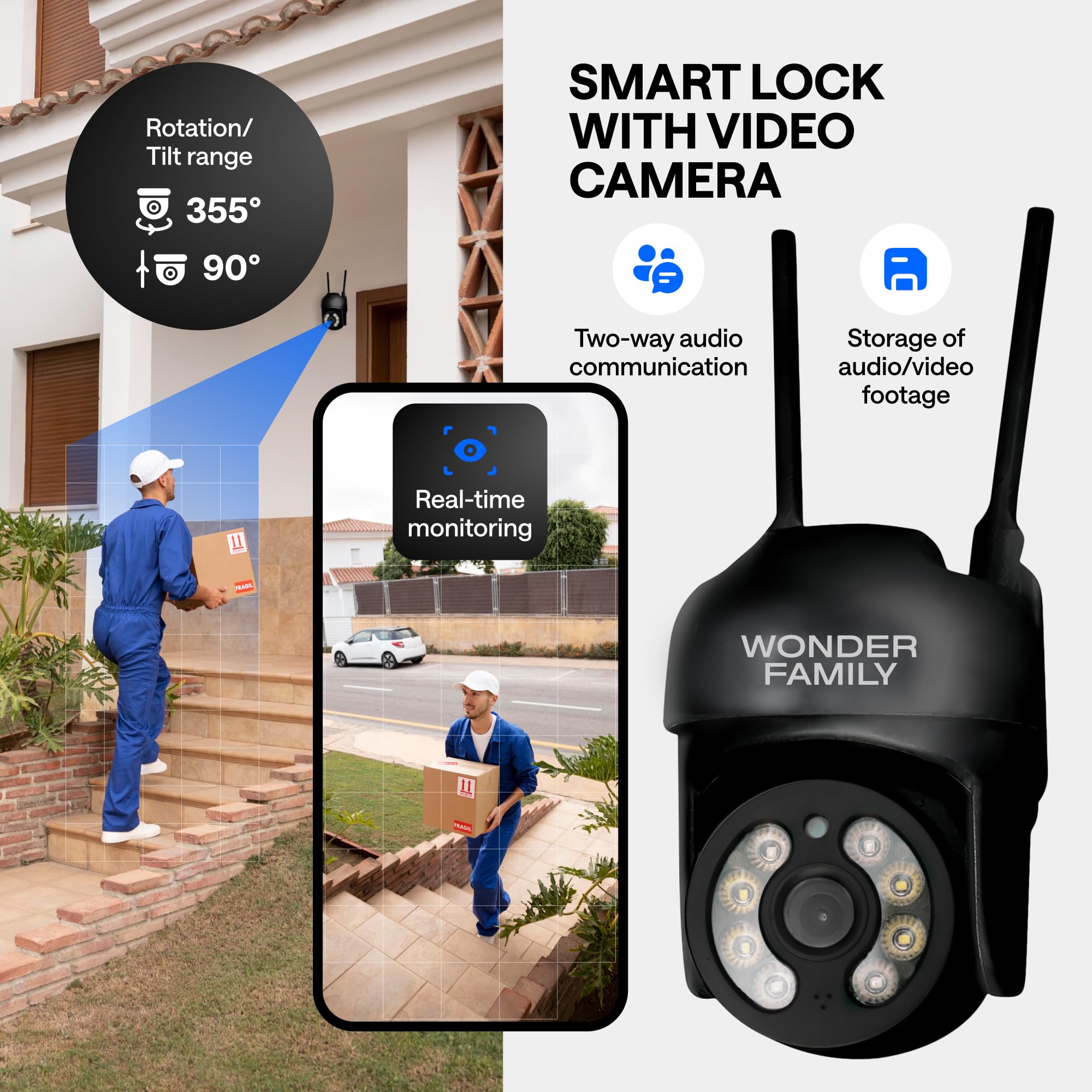 Mortise Lock Smart A3 Digital Smart Mortise Push Pull Fingerprint Door