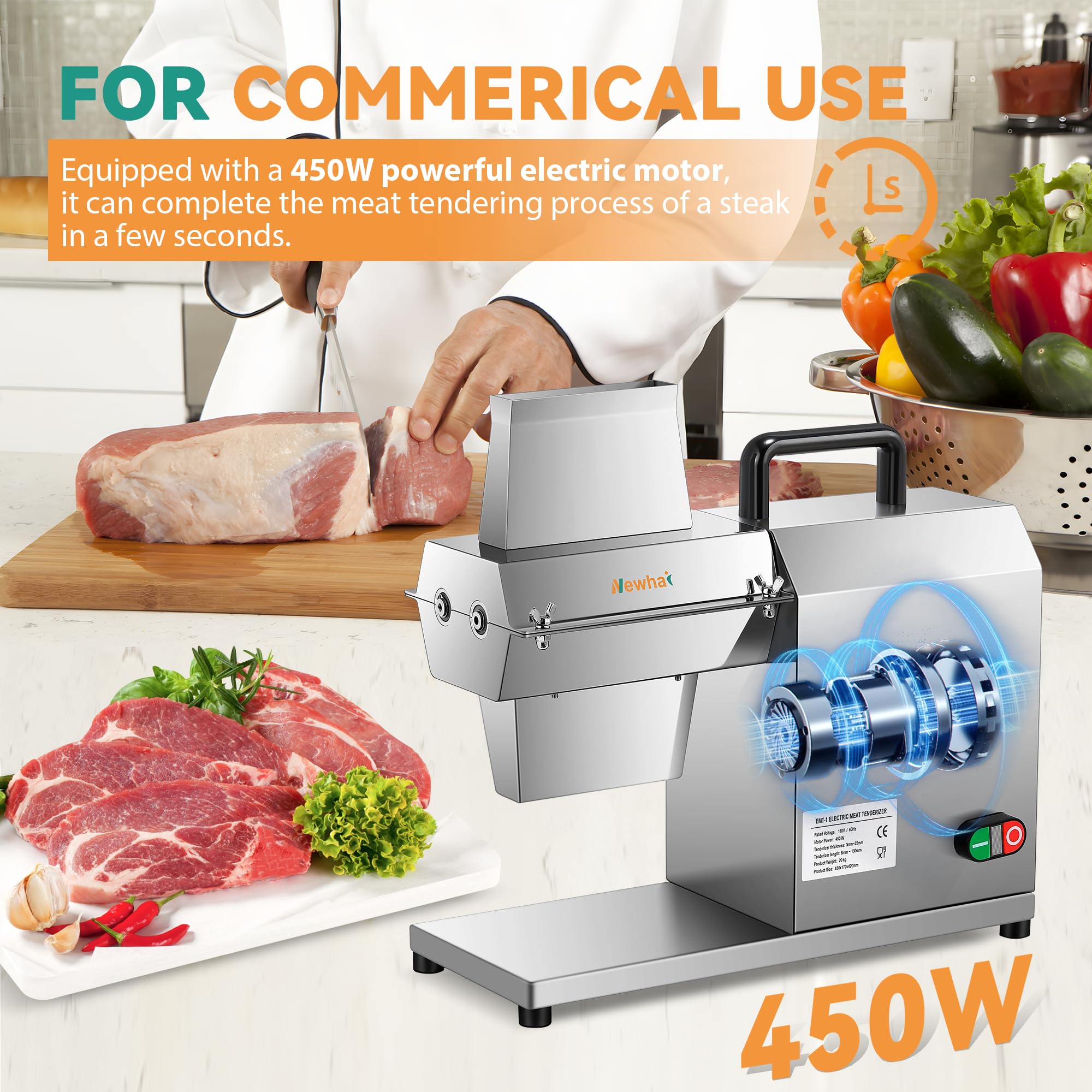 Snapklik.com : Commercial Meat Tenderizer Machine Electric Meat Flatten ...
