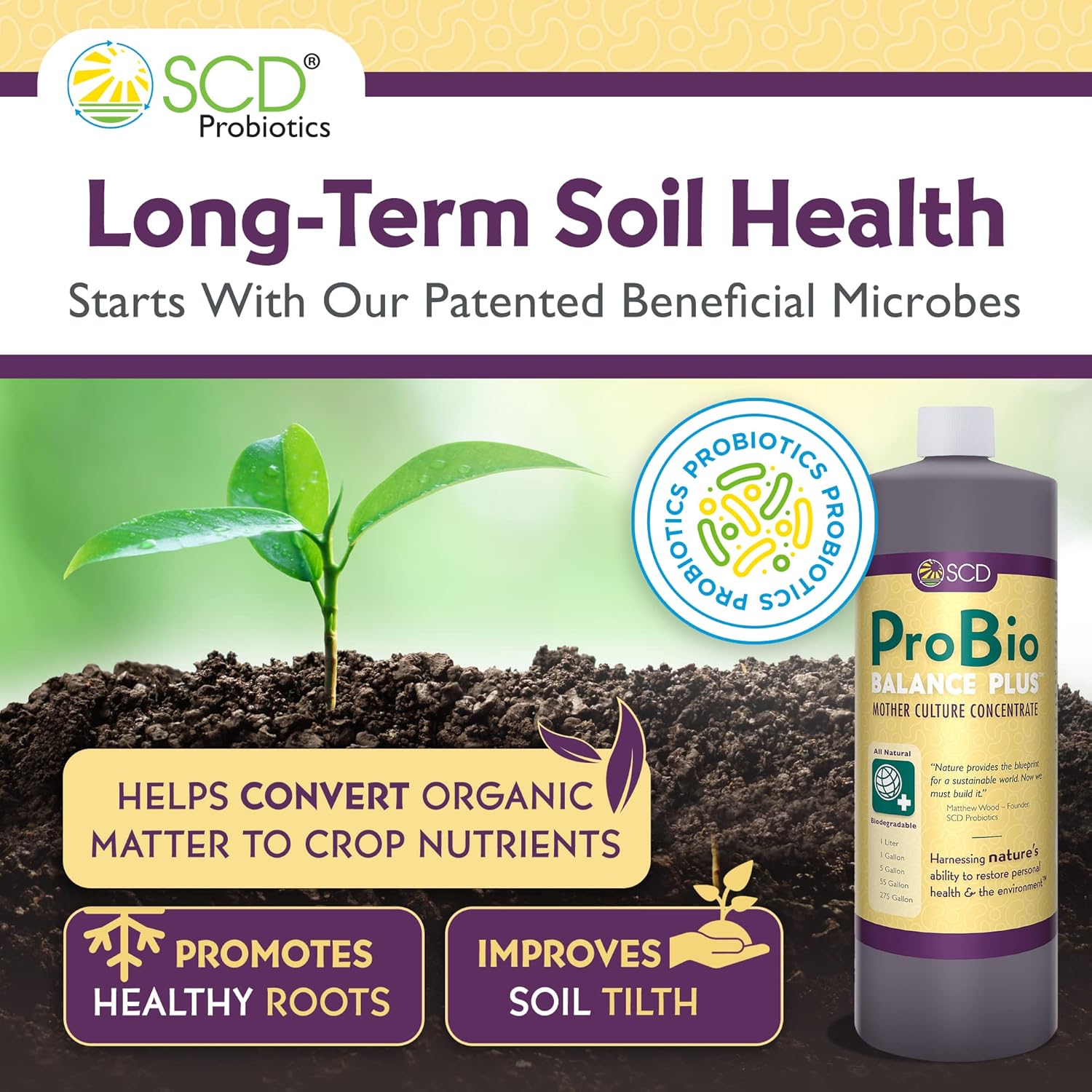 Buy SCD Probiotics ProBio Balance Plus - Make 20X More Soil Conditioner ...
