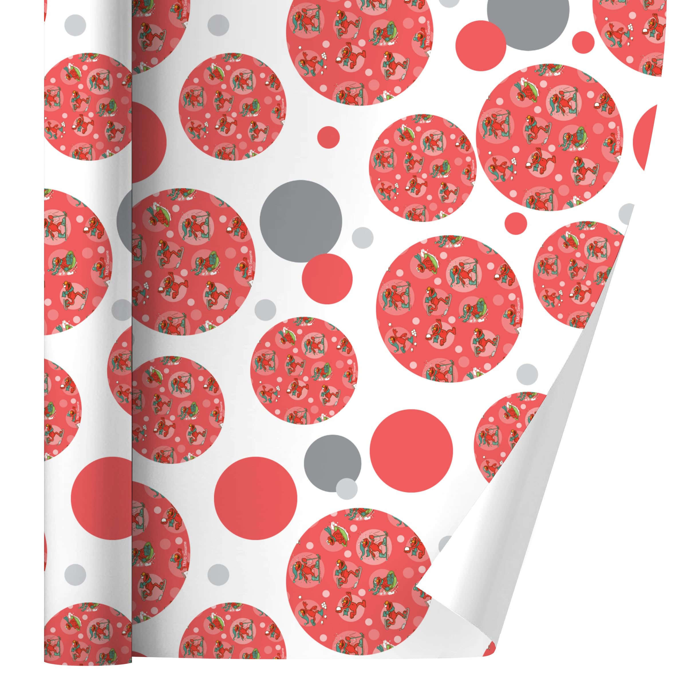 Amazon.com: Sesame Street Holiday Elmo Pattern Gift Wrap Wrapping Paper ...