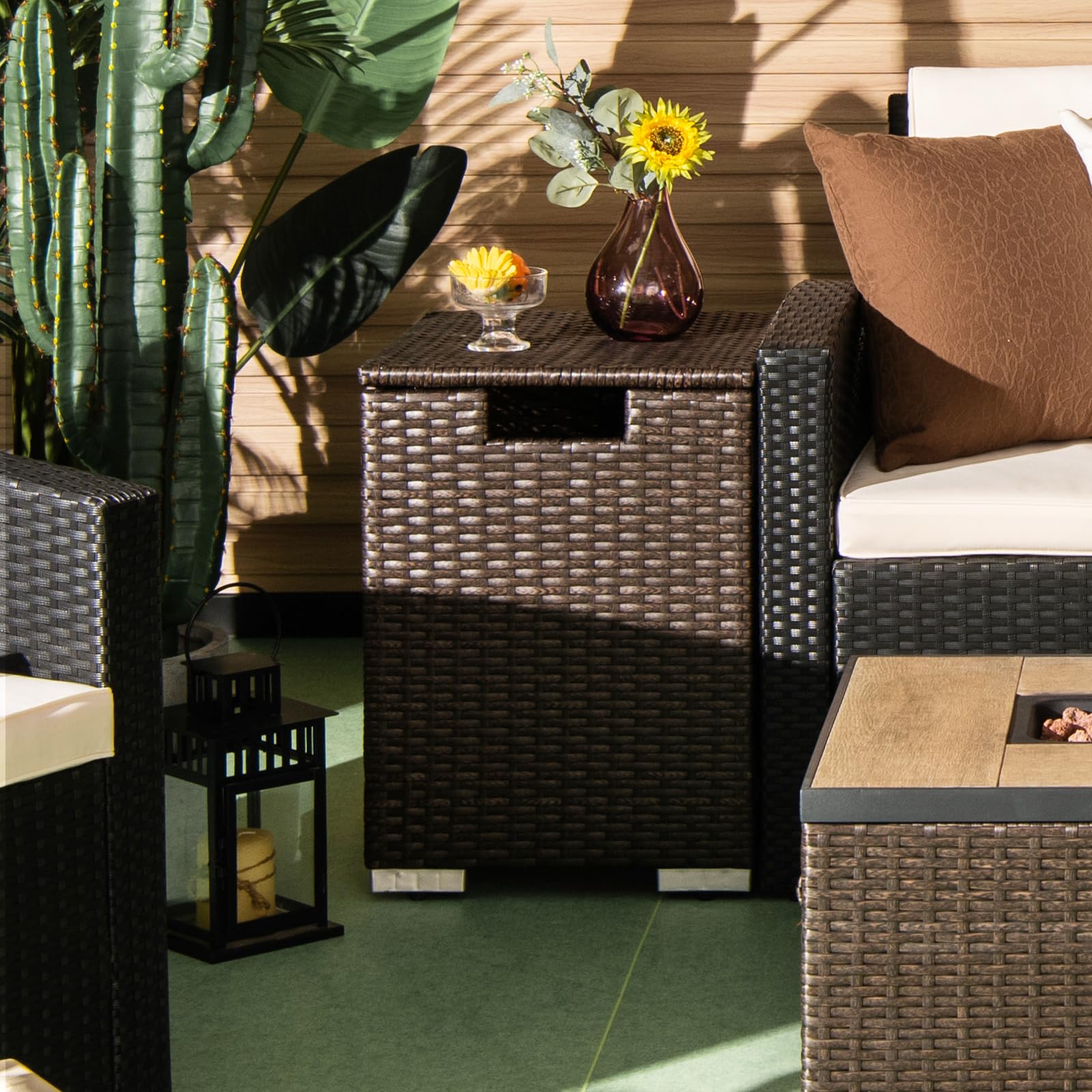 Snapklik.com : Tangkula Outdoor Propane Tank Cover Table, Patiojoy ...