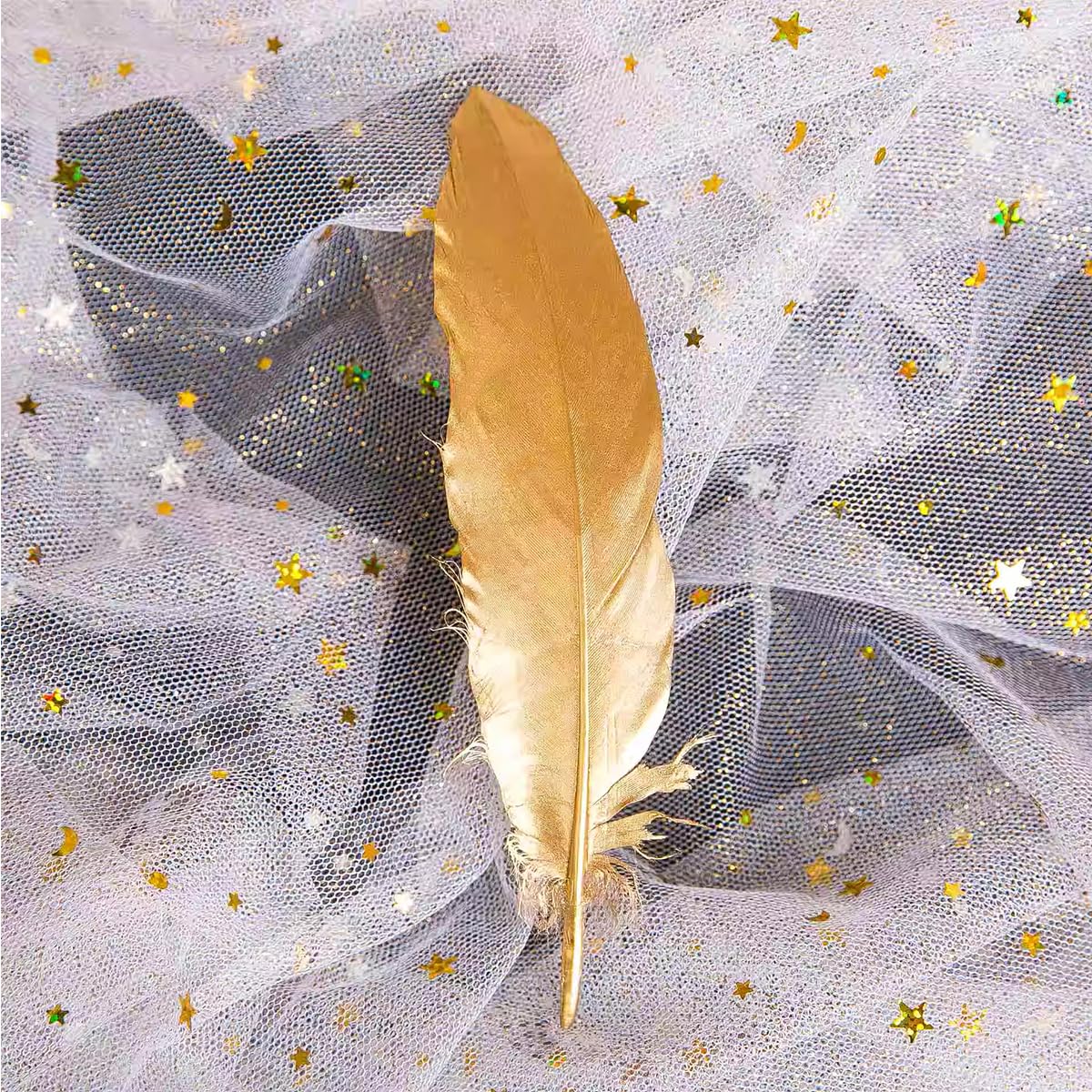 Gold Glitter Feathers DIY Glitter Feathers