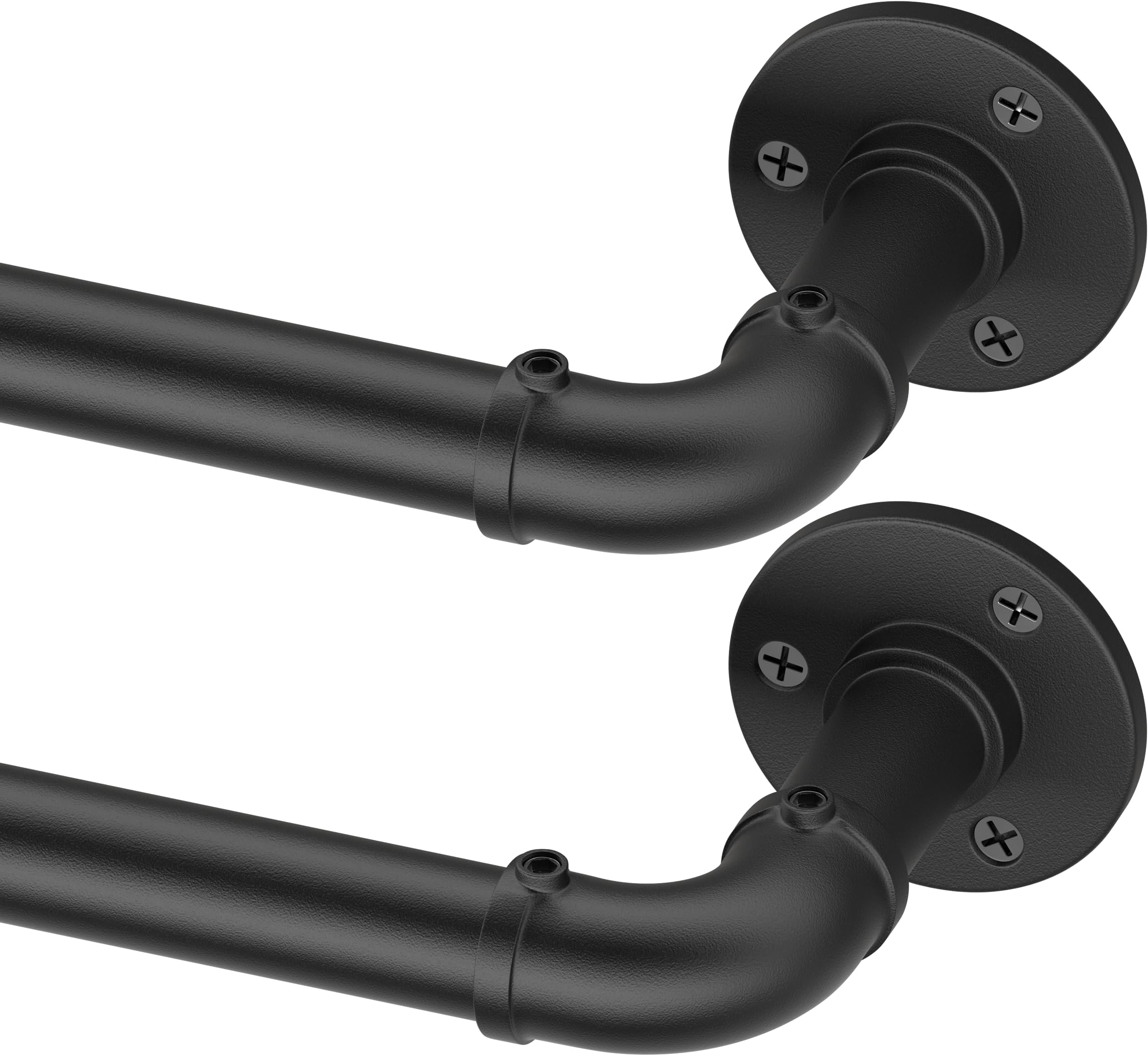 Amazon.com: Curtain Rods for Windows 66 to 120, Industrial Heavy Duty ...