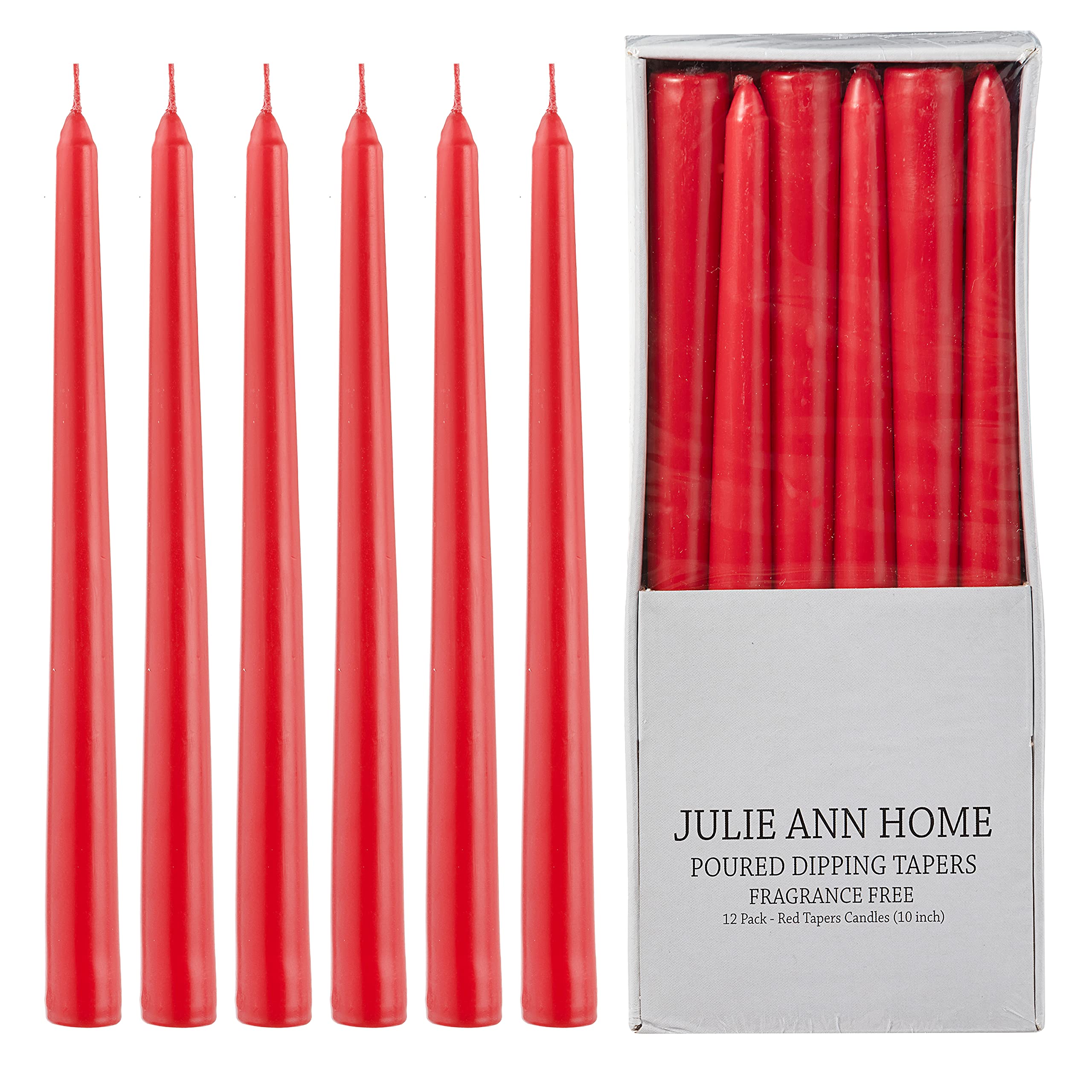 Amazon.com: Unscented Taper Candles for Home – 10 Inch Tall Clean ...