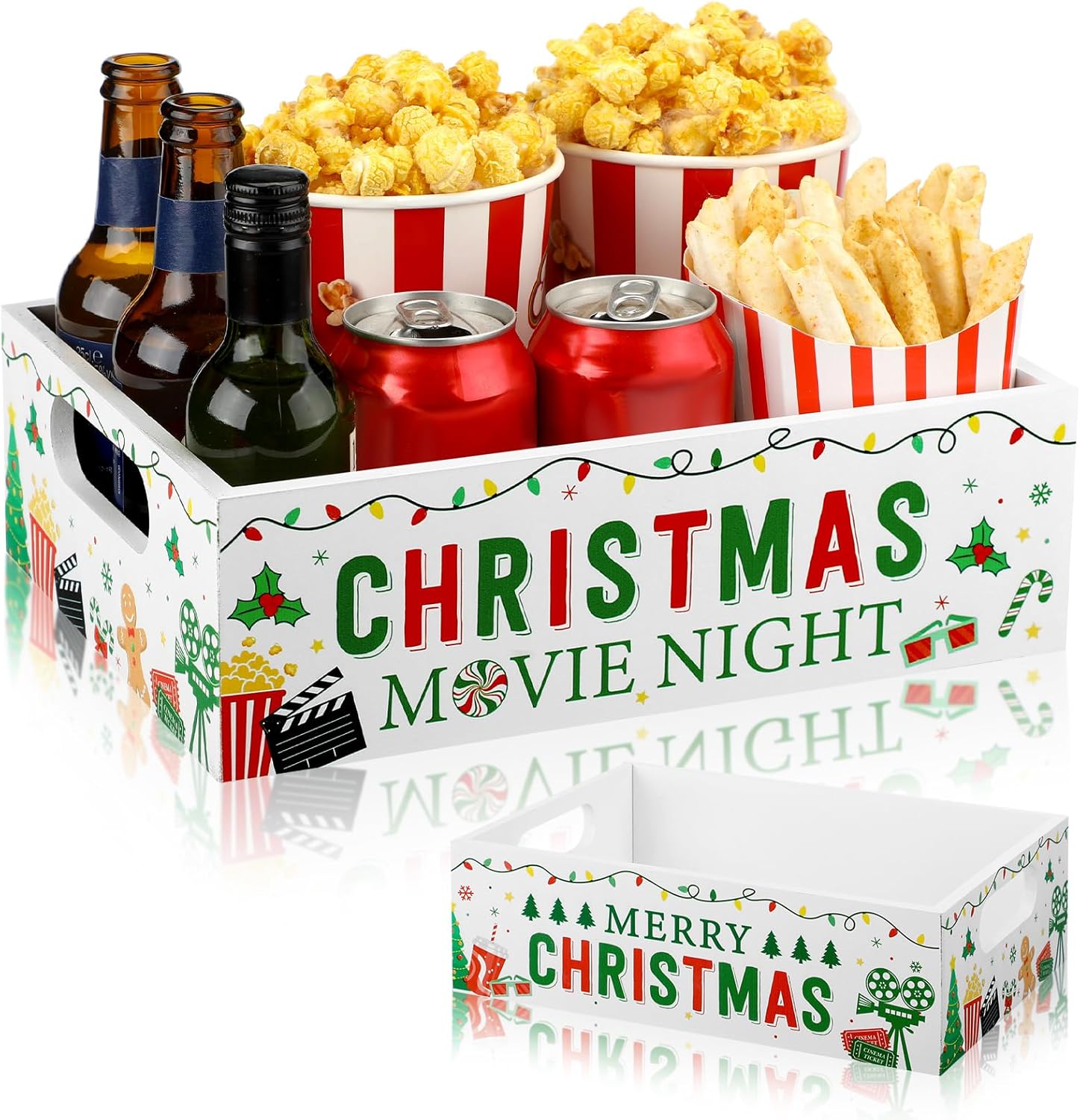 Amazon.com: GlikCeil Movie Night Supplies Snack Trays with Handles ...