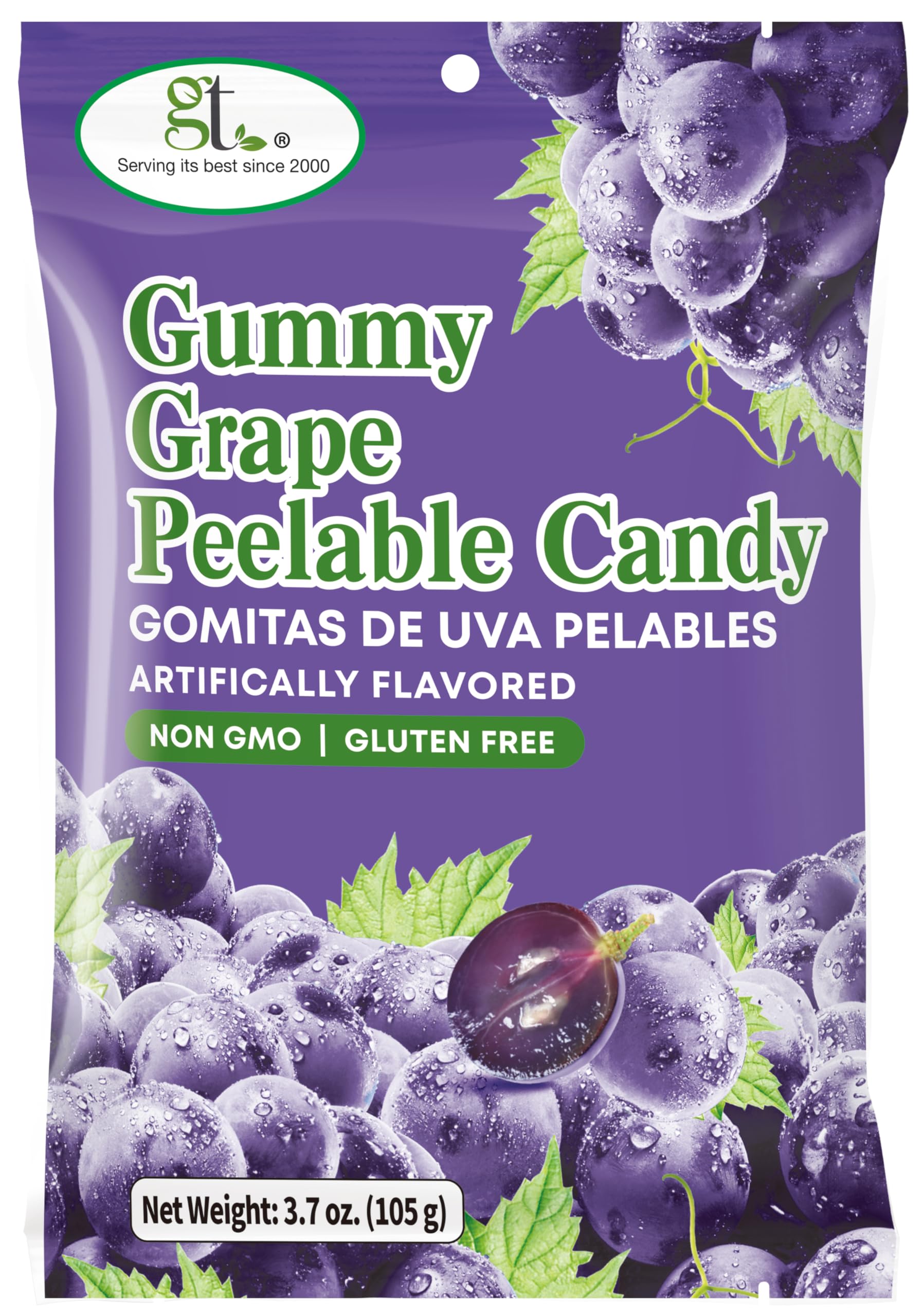 Amazon.com : GT Gummy Grape Peelable Candy, 3.7 oz, Non GMO, Gluten ...