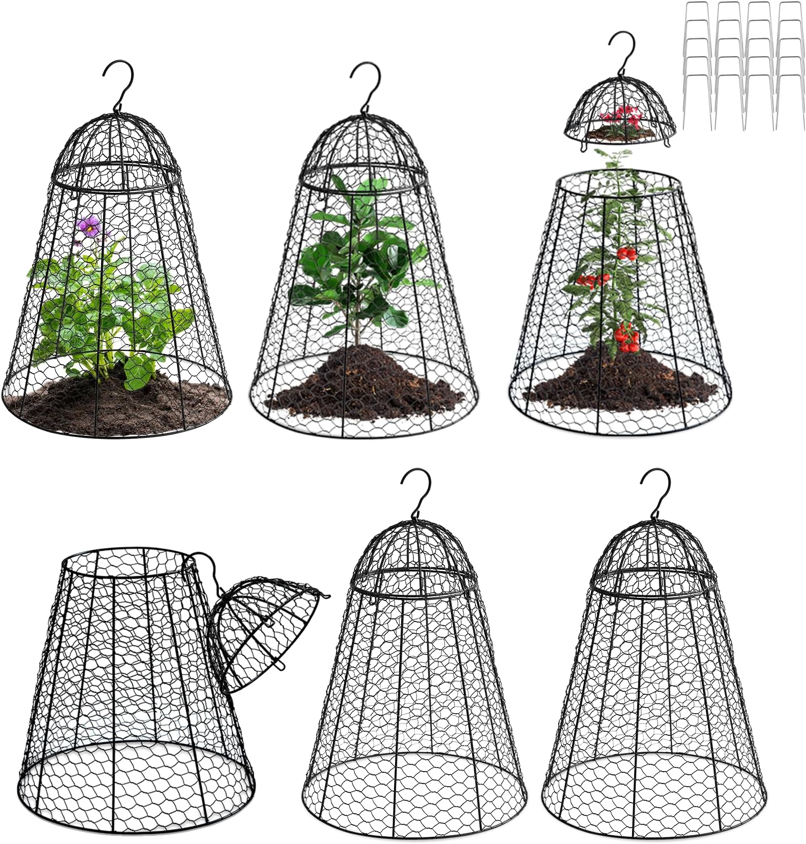 Amazon.com : Yaocom 12 Pcs Garden Cloches for Plants, 12" x 19" Large ...