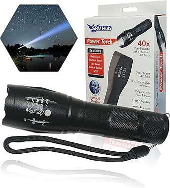 Personal Emergency LED Torch - 2000 Lumens, 5 Modes, Rechargeable ...
