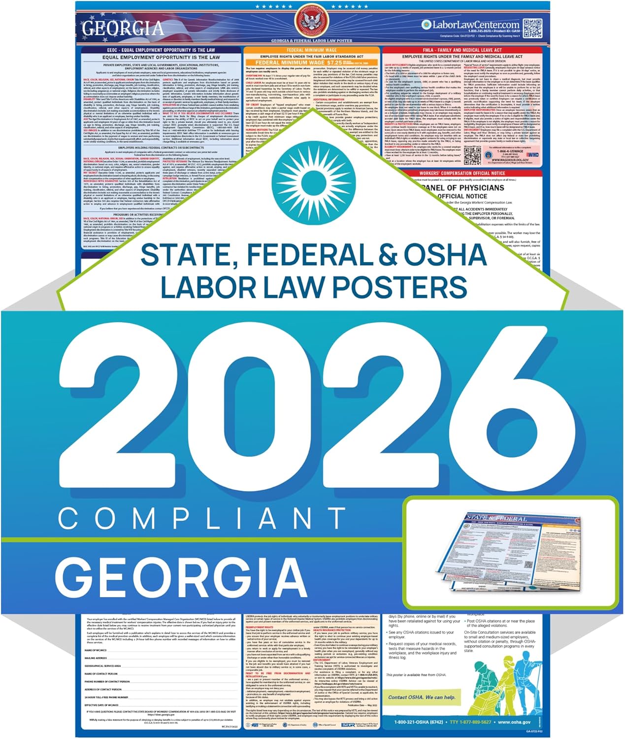 2026 Georgia Labor Law Poster – State, Federal & OSHA Compliant ...