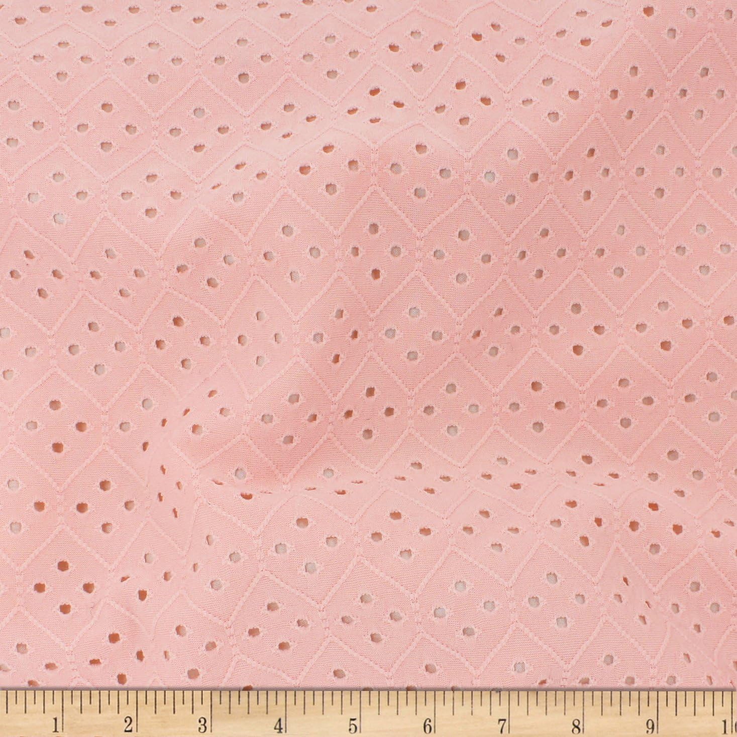 Amazon.com: TELIO Pink Stretch Polyester Eyelet Knit Fabric by The Yard ...