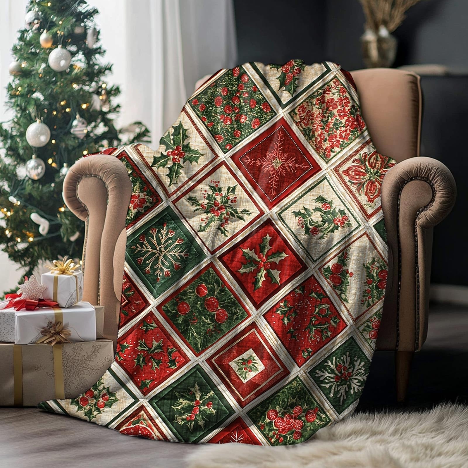 Amazon.com: BLShaoJ Christmas Blankets and Throws 39" X 28" Flannel ...