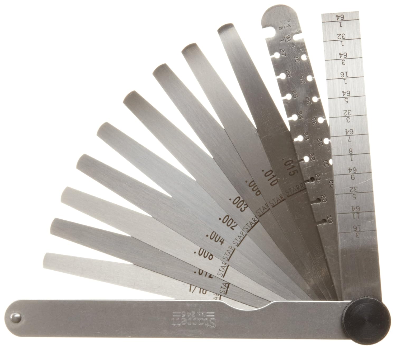 Starrett 245 Engineer's Combination Taper, Wire, And Thickness Gage, 1/ ...